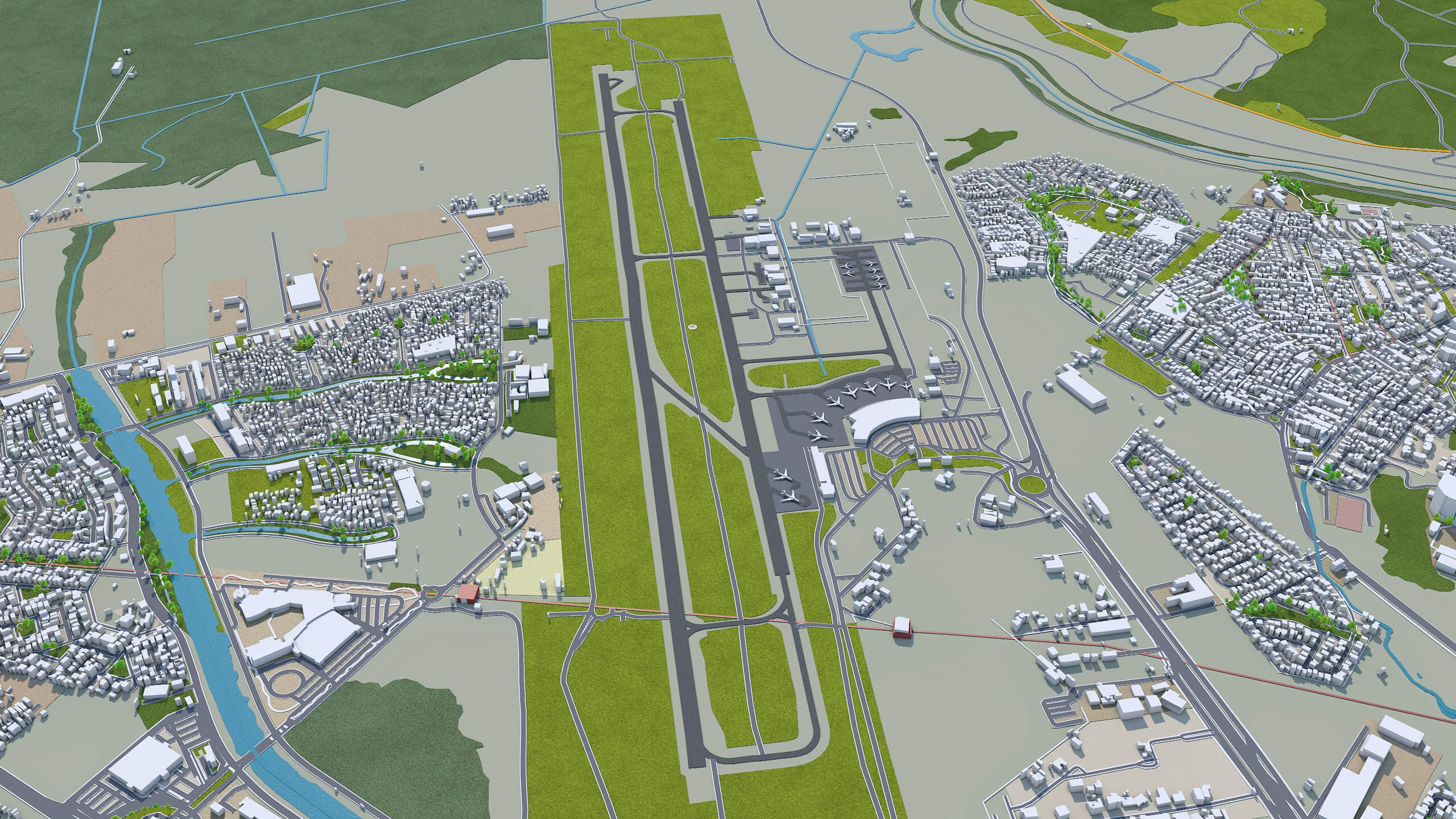 Concepcion City Chile 3D Model 25km by 3dstudio