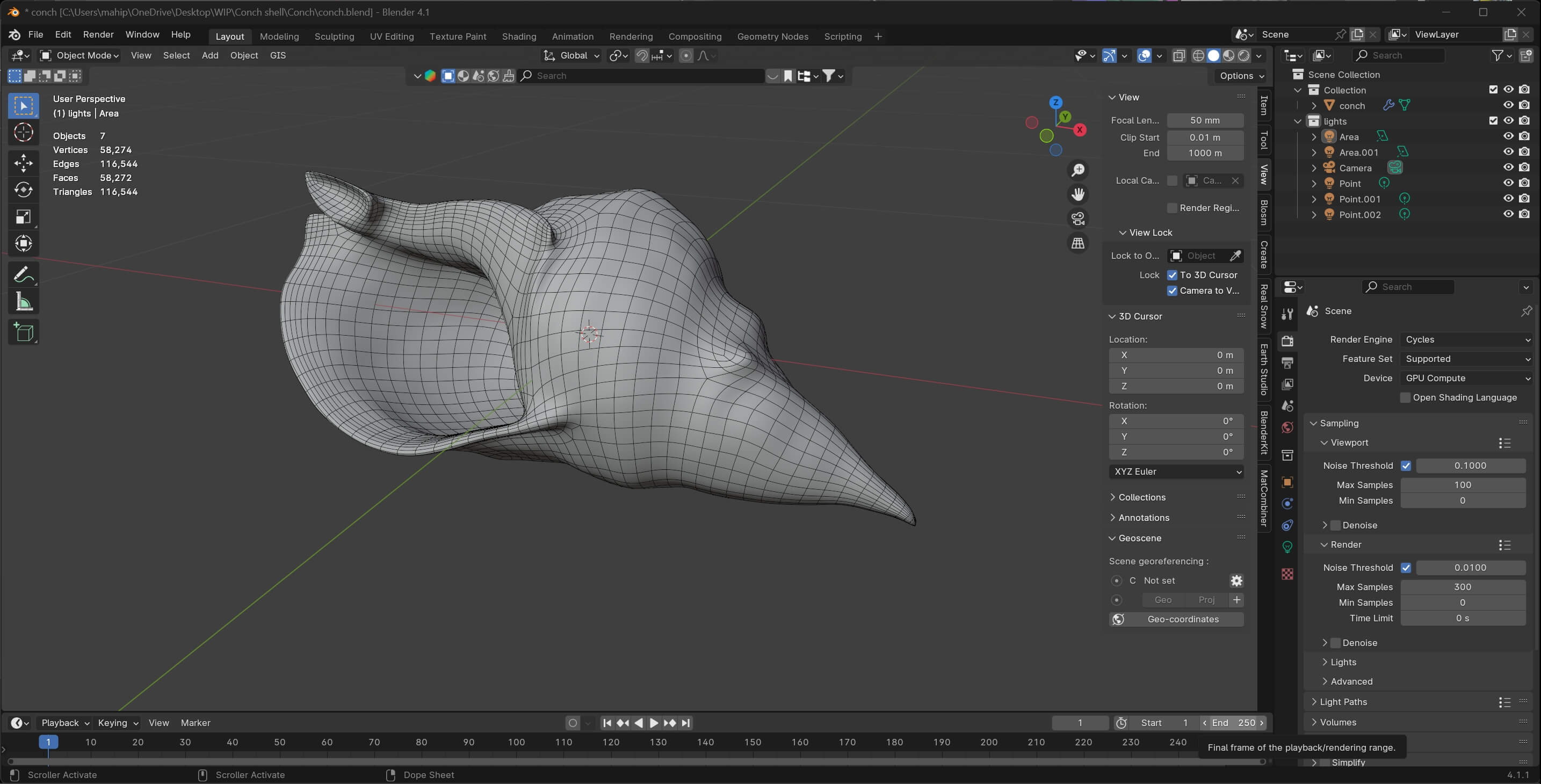 Conch Shell V1 - 3D Model by 3dstudio
