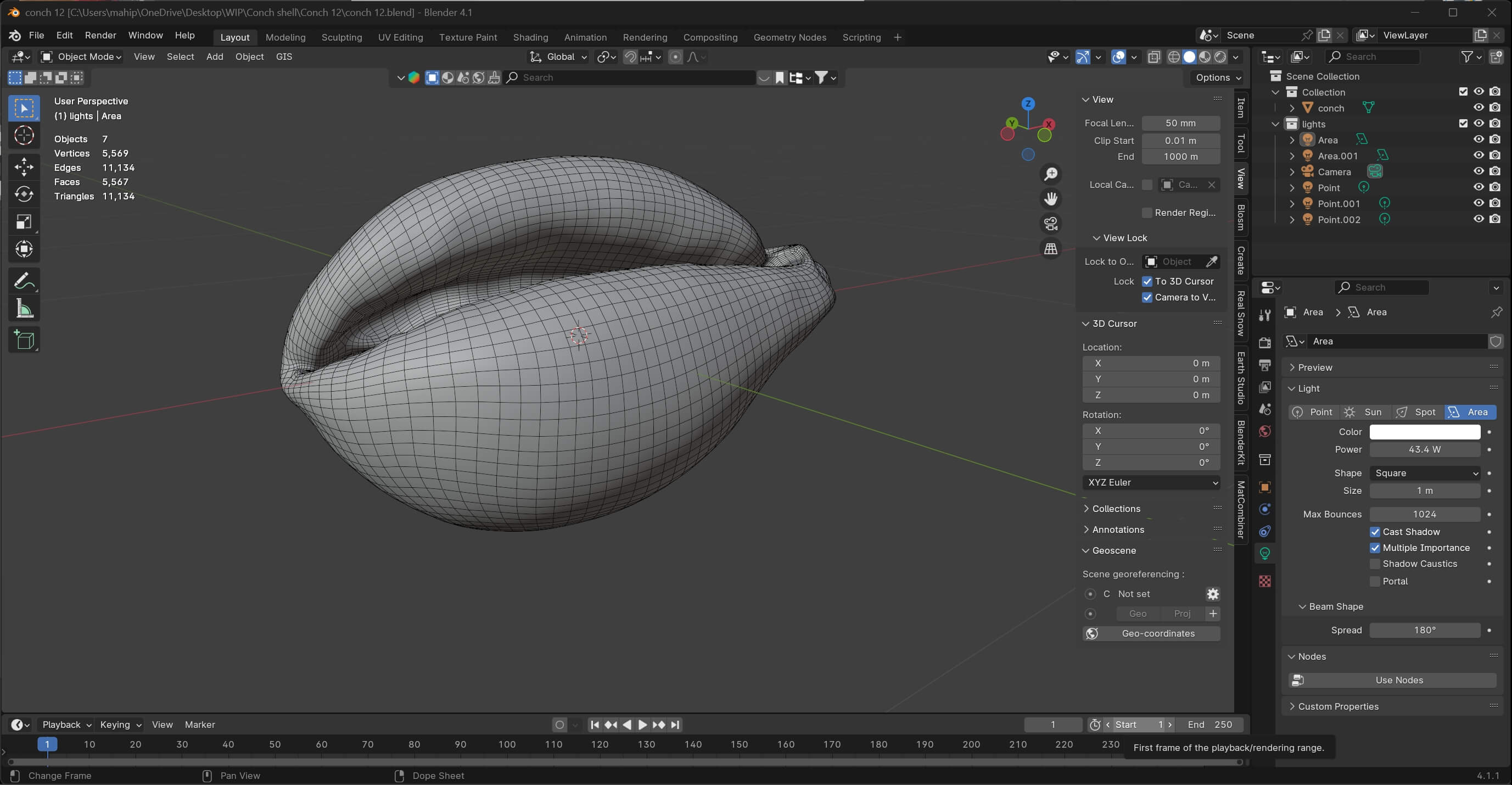 Conch Shell V12 - 3D Model by 3dstudio