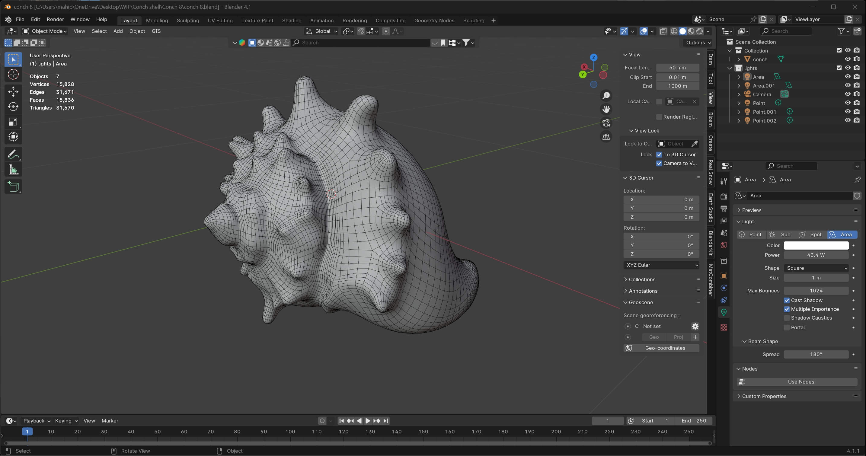 Conch Shell V8 - 3D Model by 3dstudio