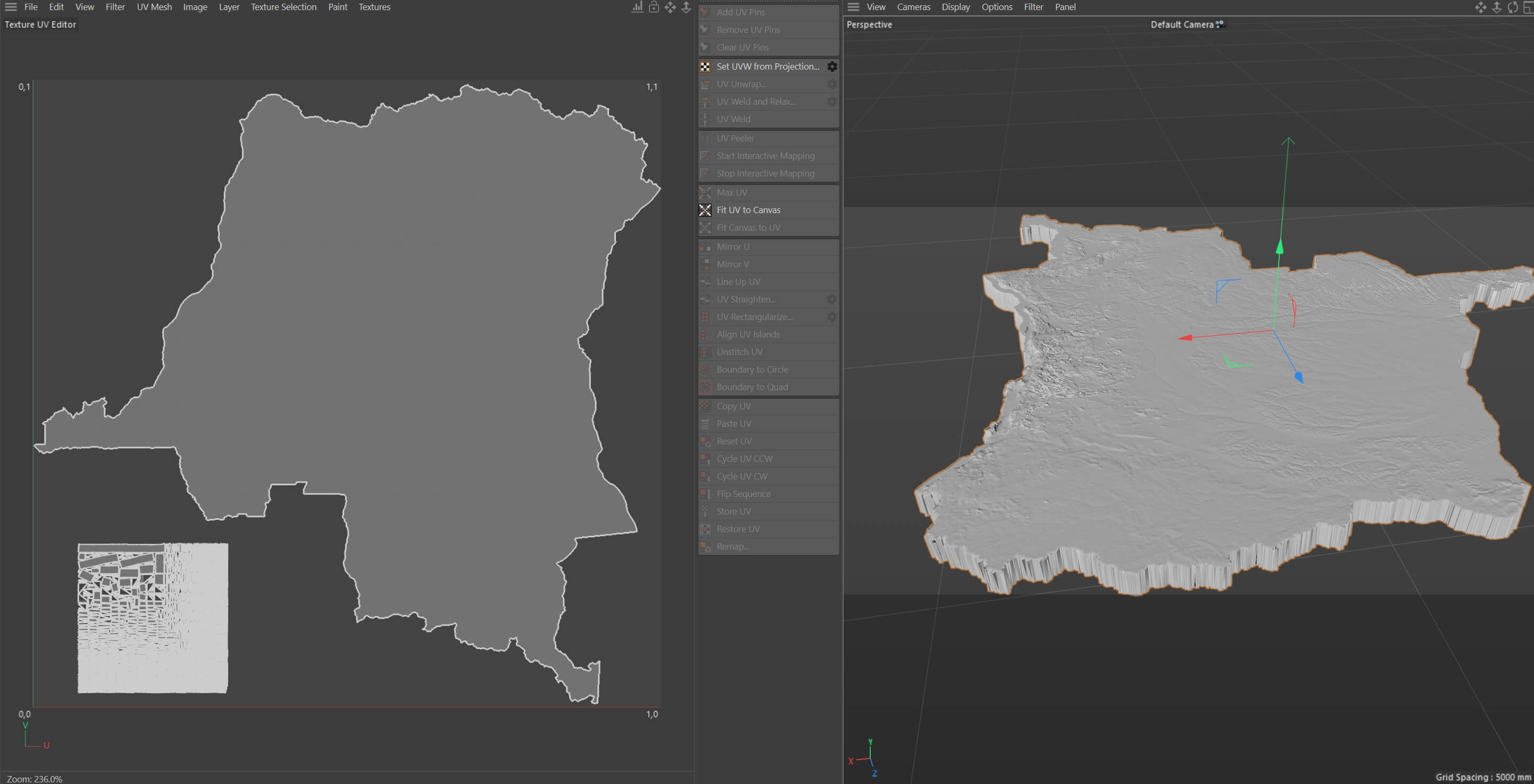 Congo Democratic Republic Terrain Map - 3D Model by 3dstudio