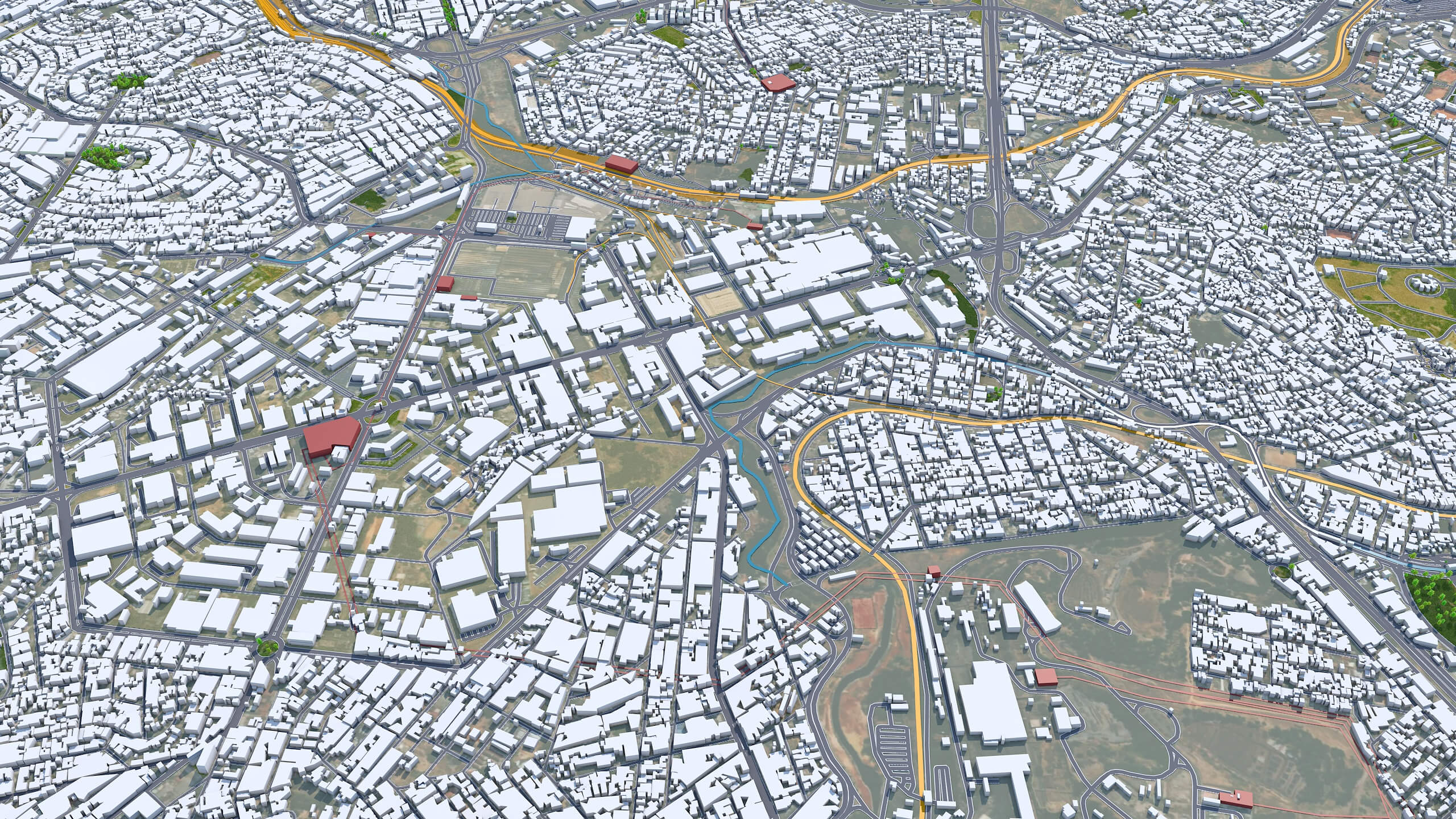 Contagem City Brazil 3D Model 30km by 3dstudio