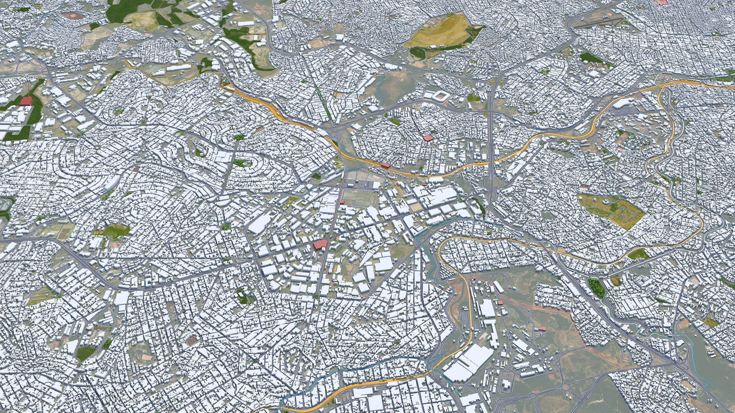 Contagem City Brazil 3D Model 30km by 3dstudio