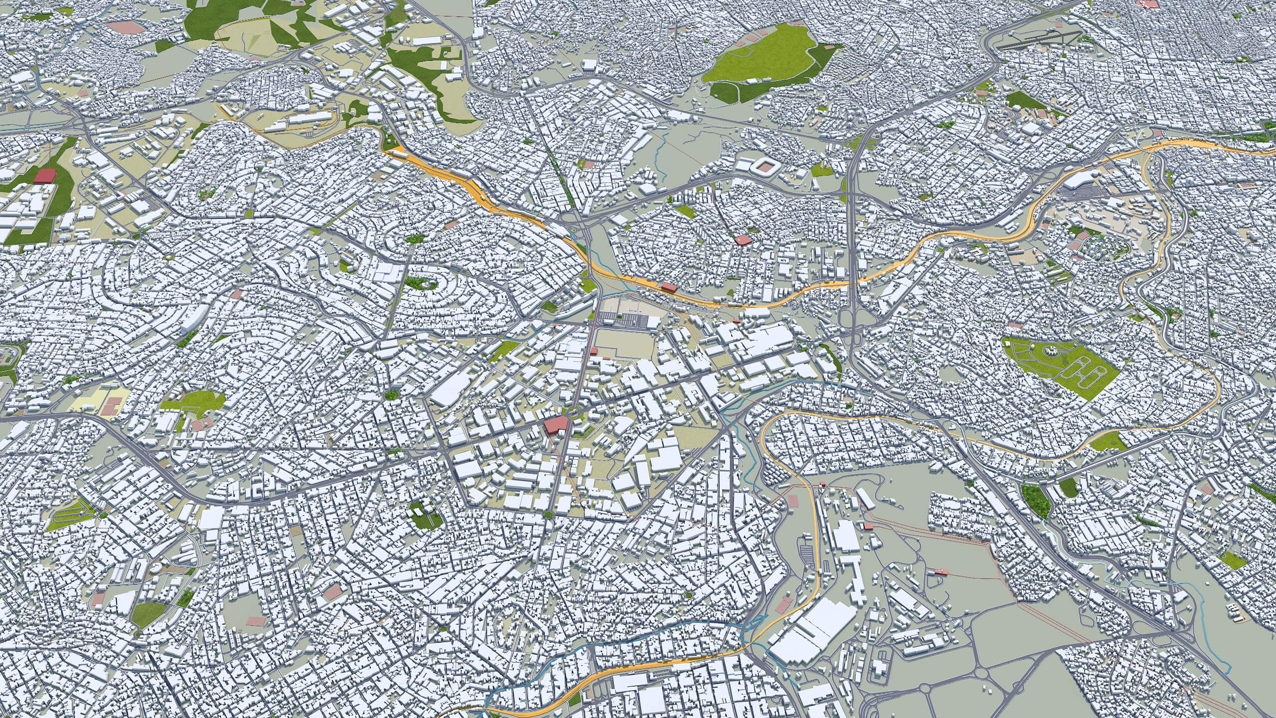 Contagem City Brazil 3D Model 30km by 3dstudio