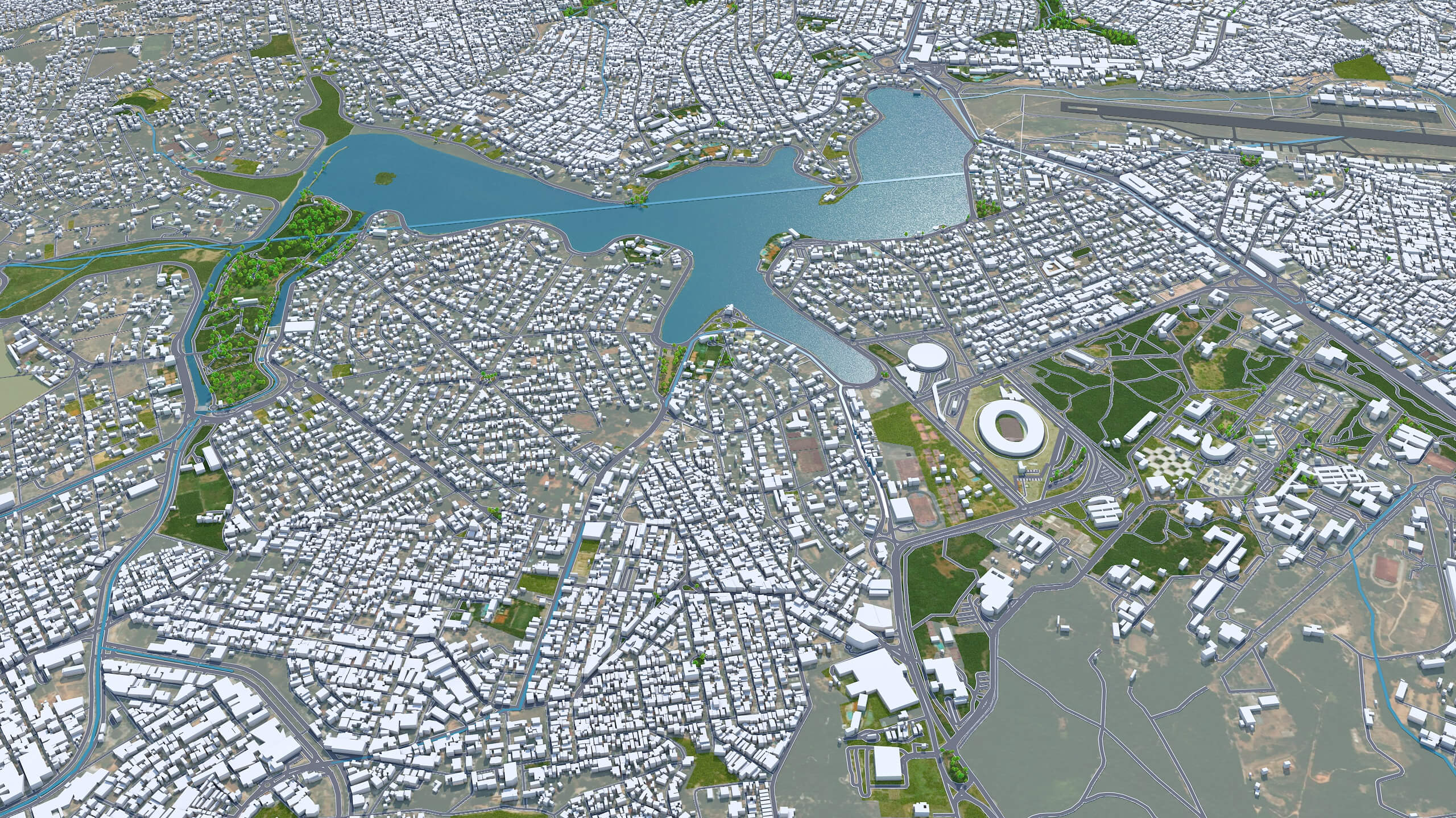 Contagem City Brazil 3D Model 30km by 3dstudio