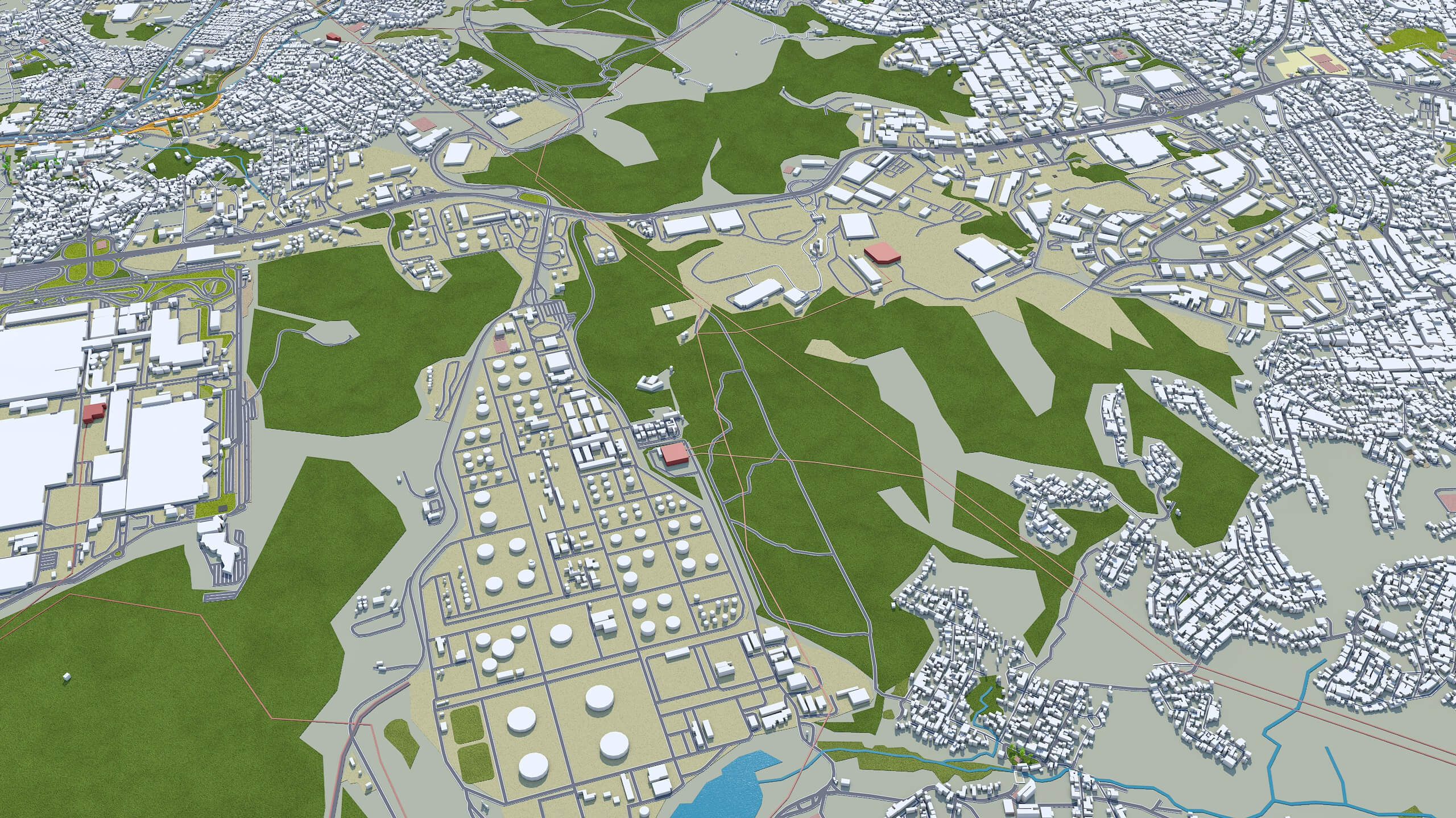 Contagem City Brazil 3D Model 30km by 3dstudio