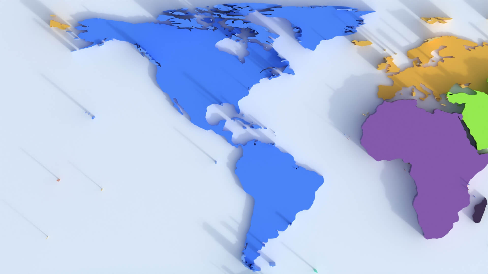 Continents Map Offset - 3D Model by 3dstudio