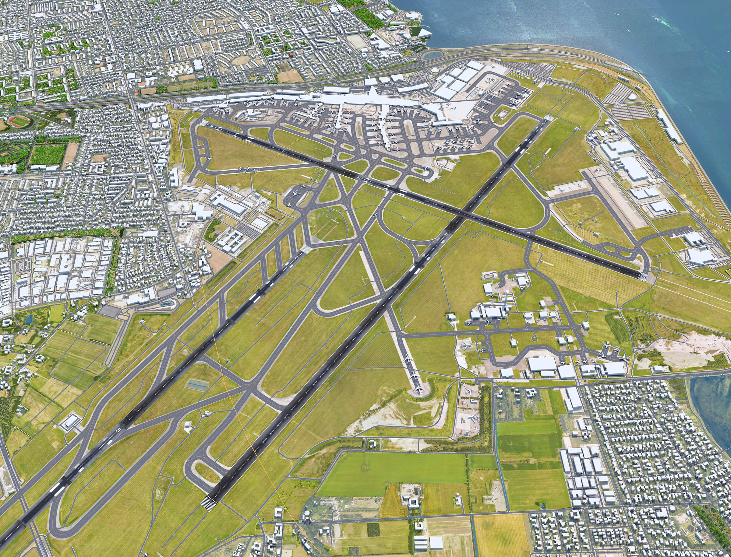 Copenhagen Kastrup Airport - 3D Model by 3dstudio