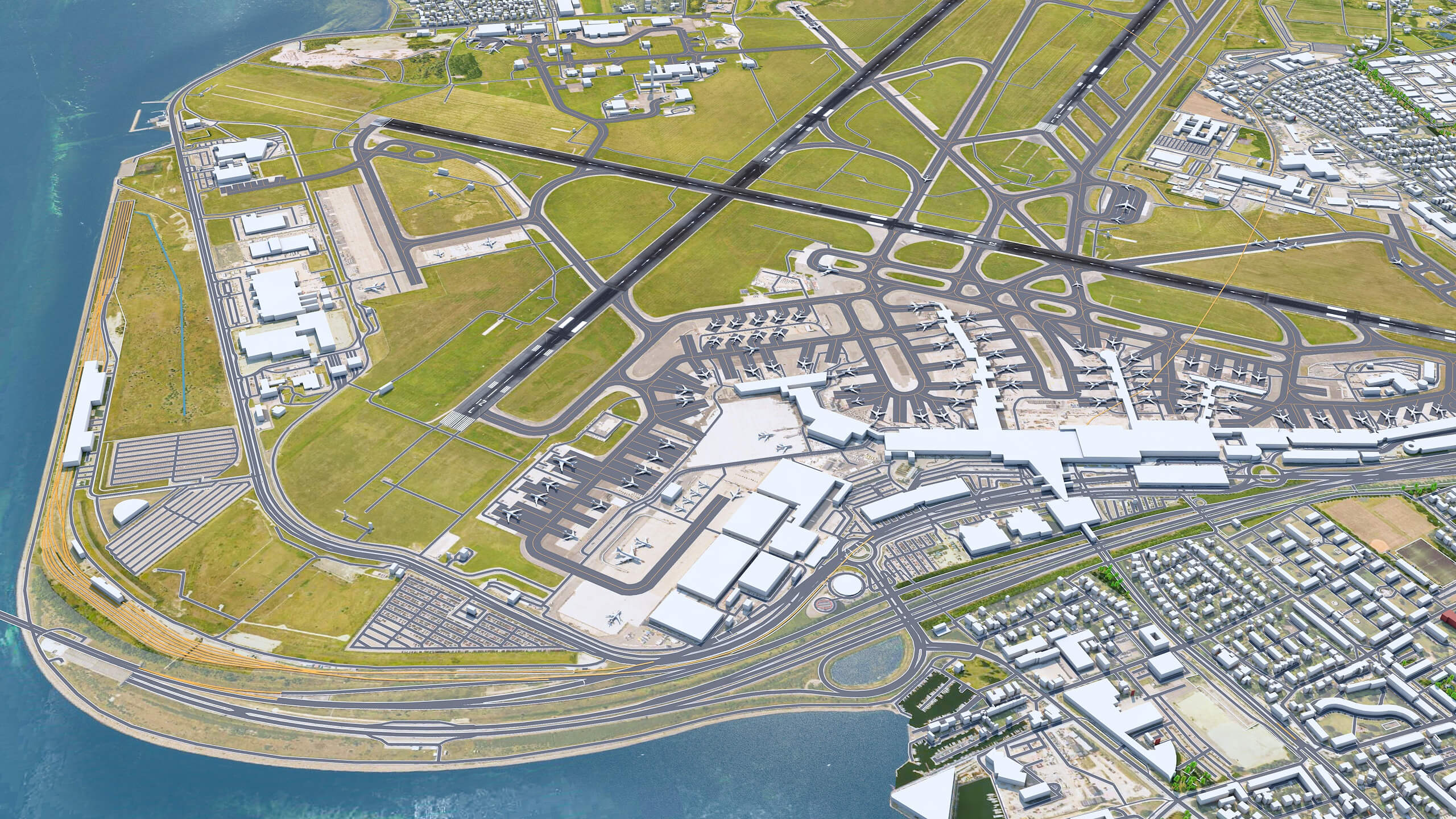 Copenhagen Kastrup Airport - 3D Model by 3dstudio