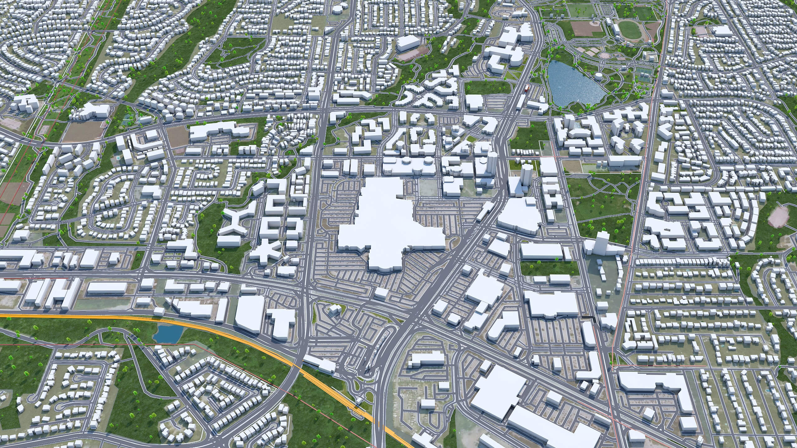 Coquitlam City Canada 3D Model 20km by 3dstudio