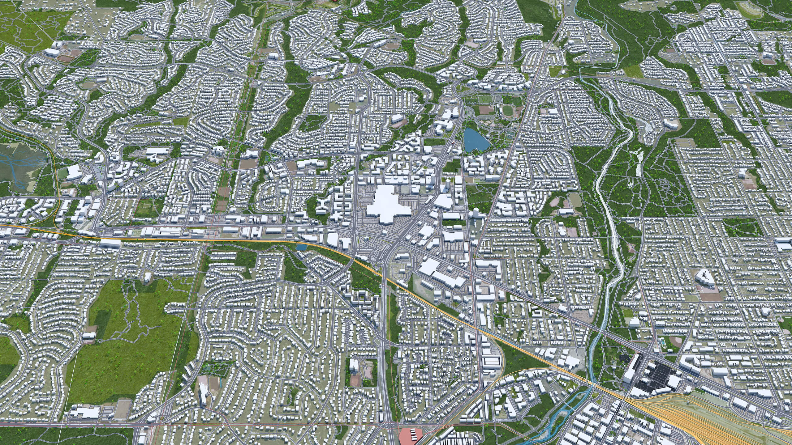 Coquitlam City Canada 3D Model 20km by 3dstudio