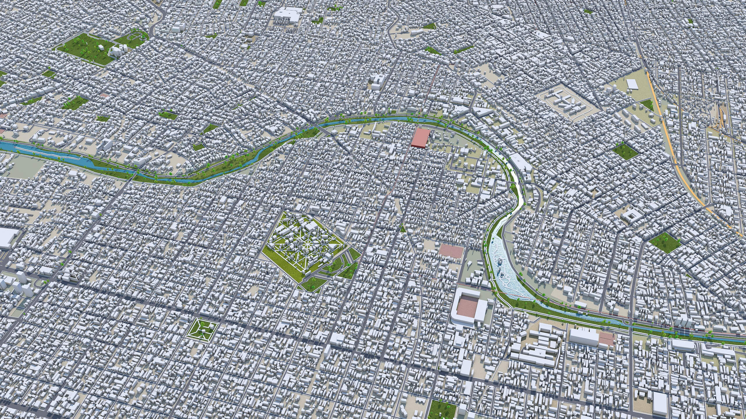 Cordoba City Argentina 3D Model 35km by 3dstudio