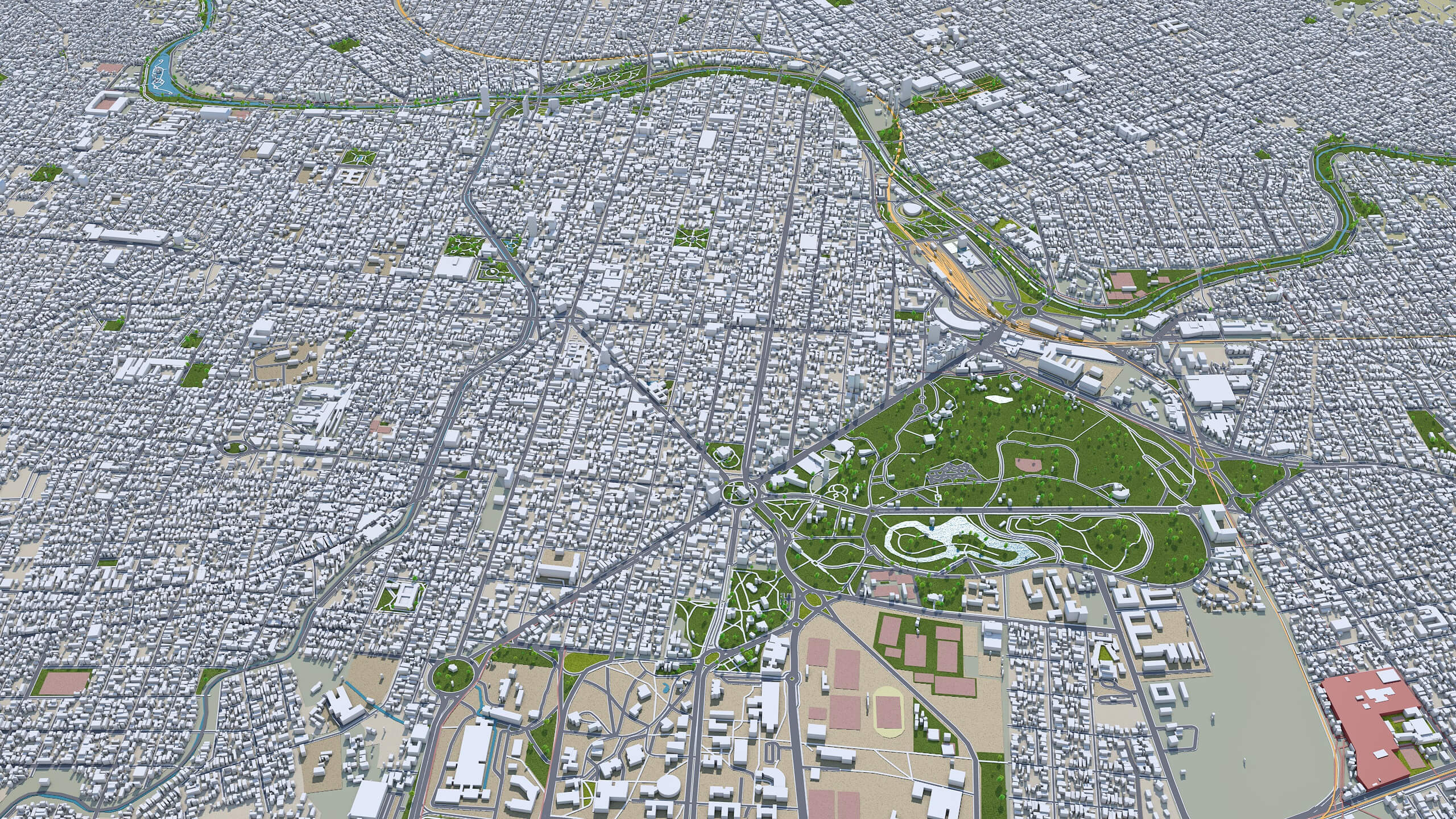Cordoba City Argentina 3D Model 35km by 3dstudio
