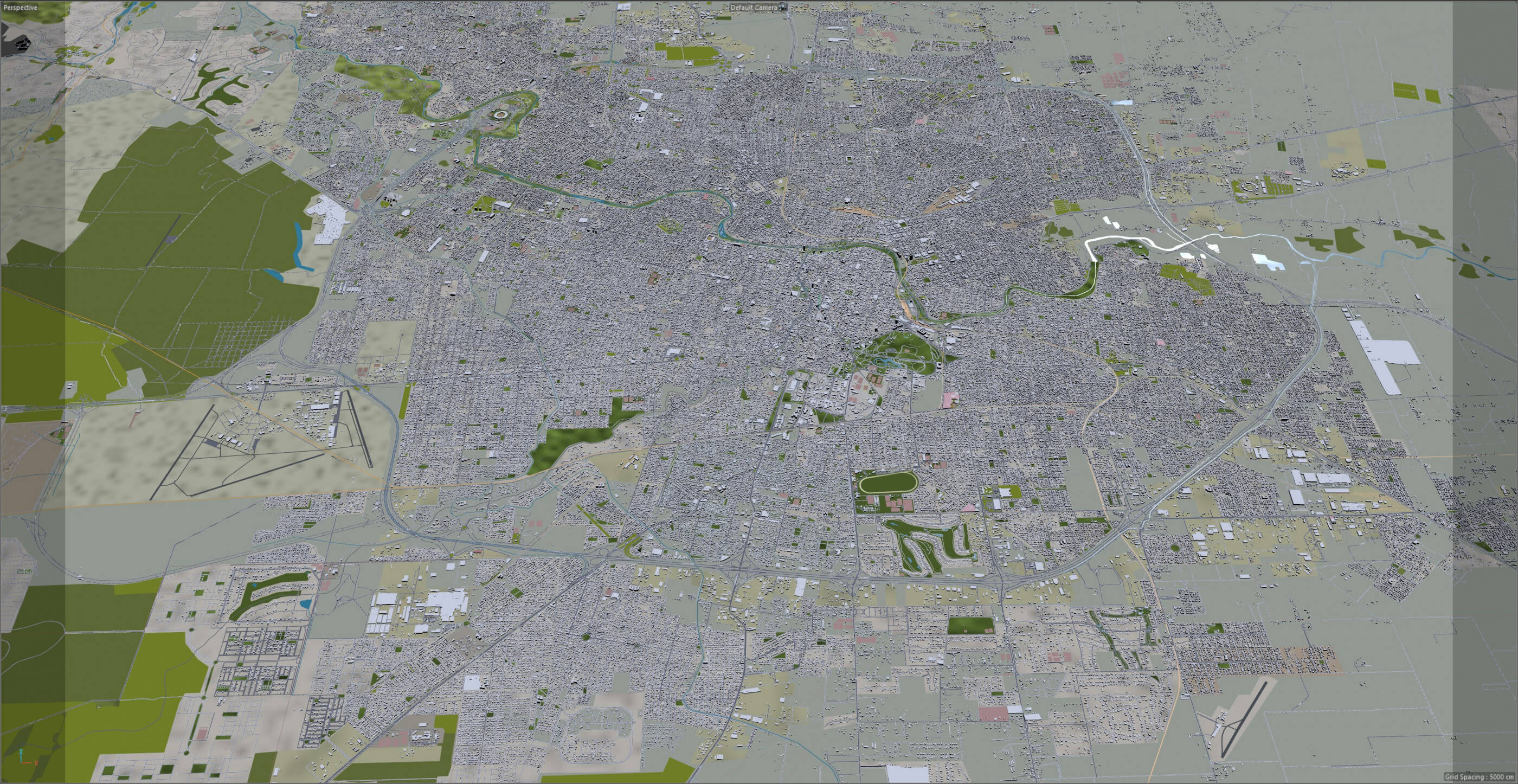 Cordoba City Argentina 3D Model 35km by 3dstudio