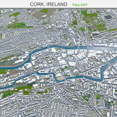 Cork Ireland 30km - 3D Model by 3dstudio