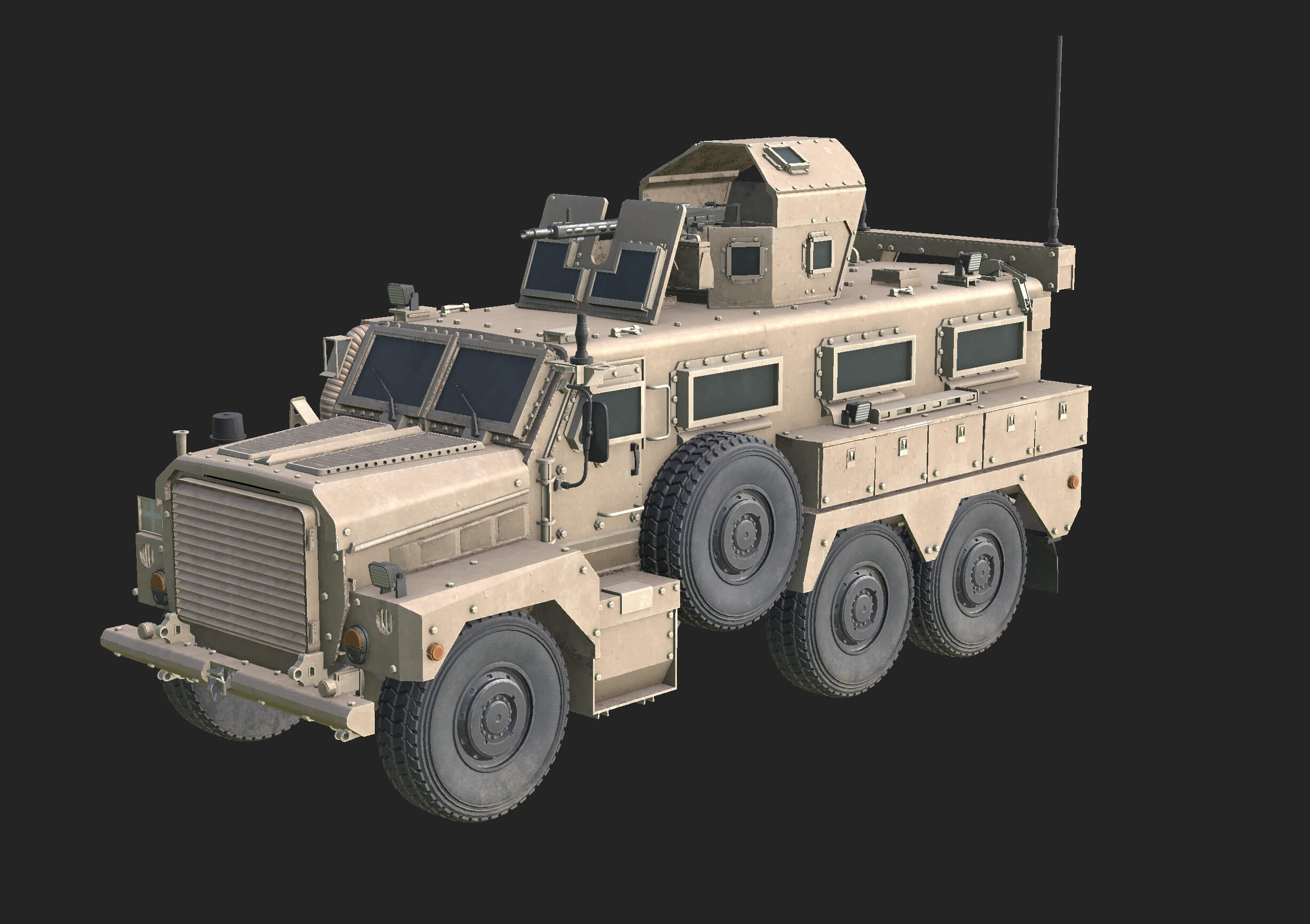 Cougar MRAP Mine Resistant Ambush Protected Vehicle 3D Model by 3dstudio