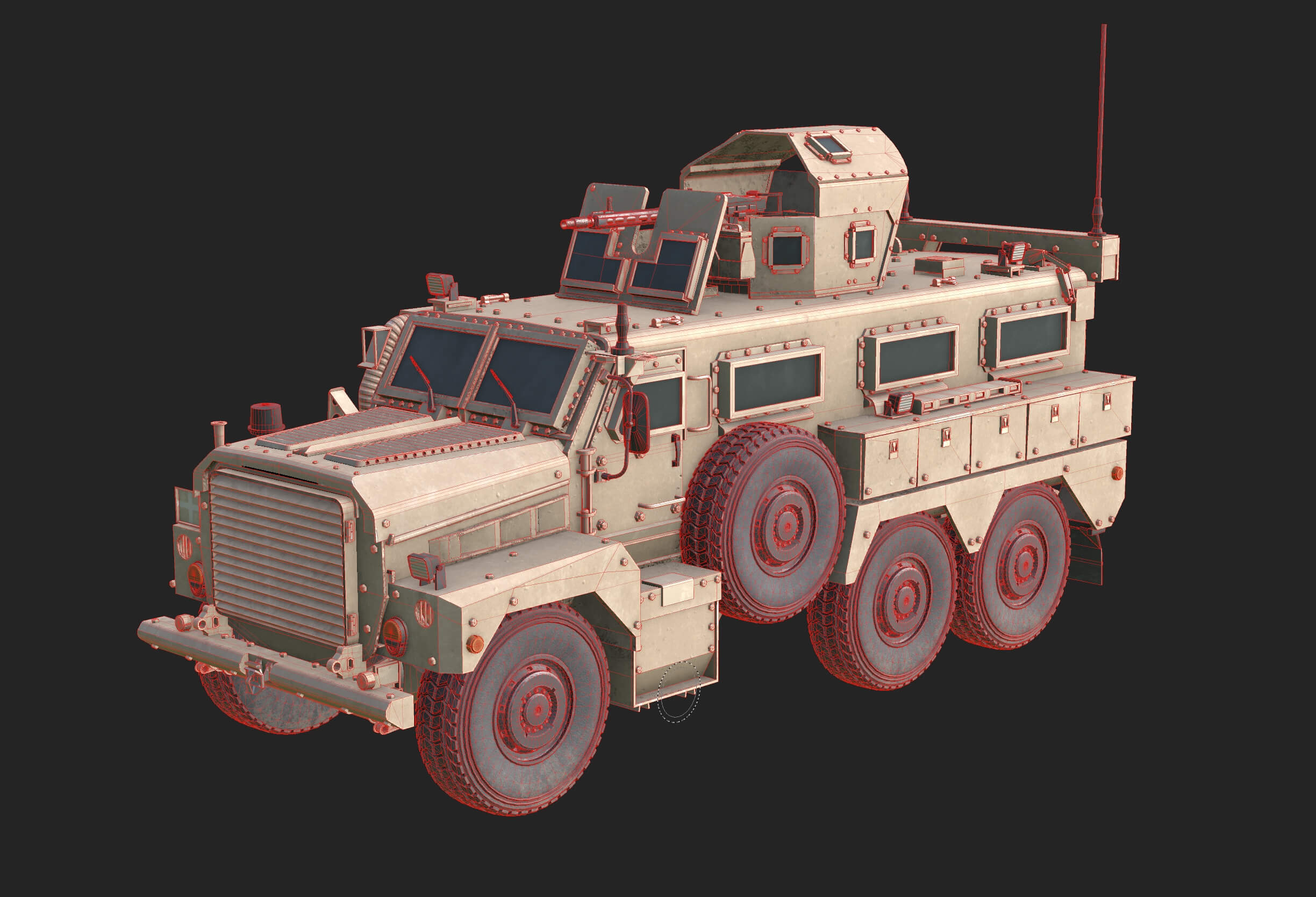 Cougar MRAP Mine Resistant Ambush Protected Vehicle 3D Model by 3dstudio