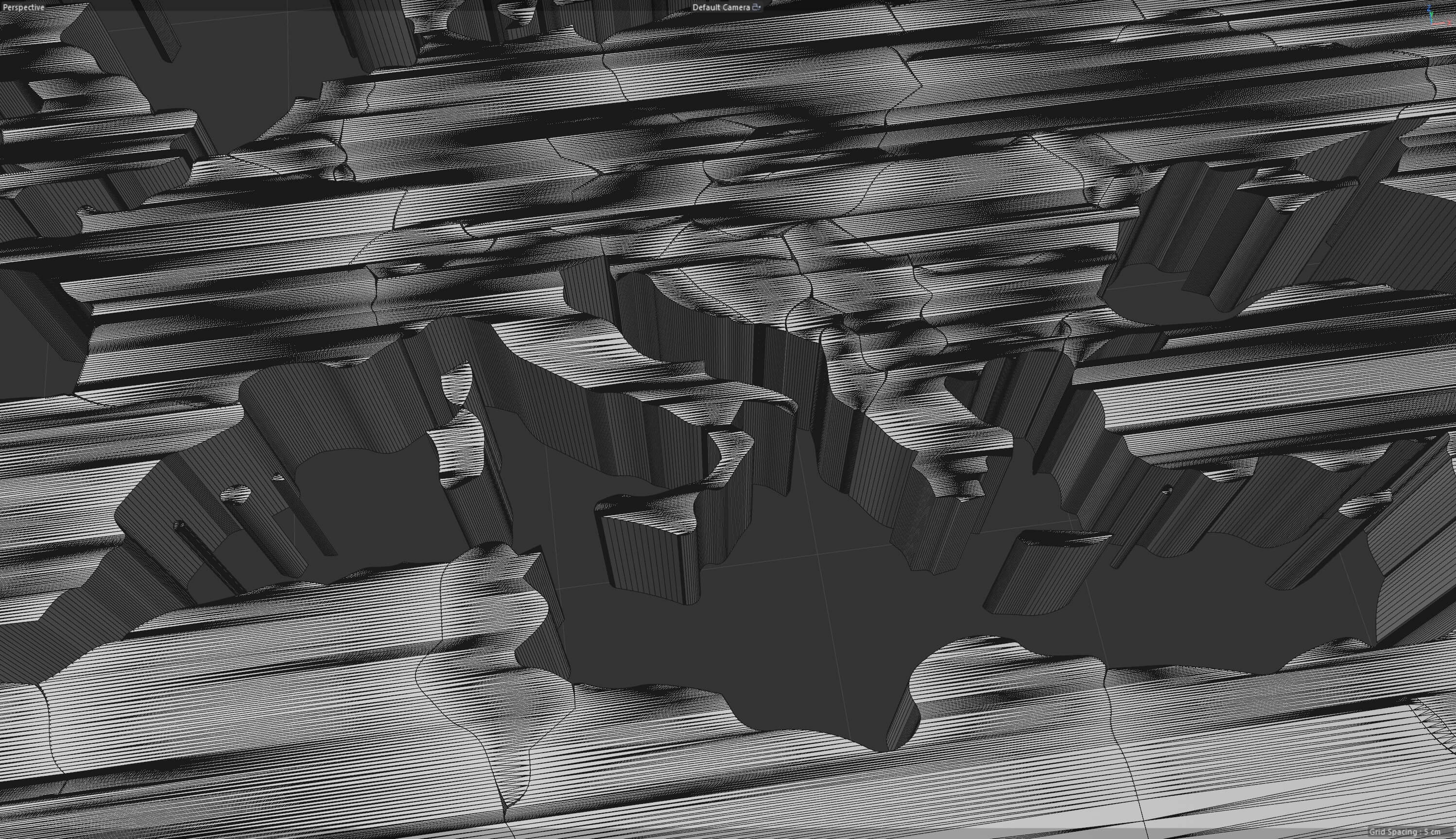 Countries Offset Map - 3D Model by 3dstudio