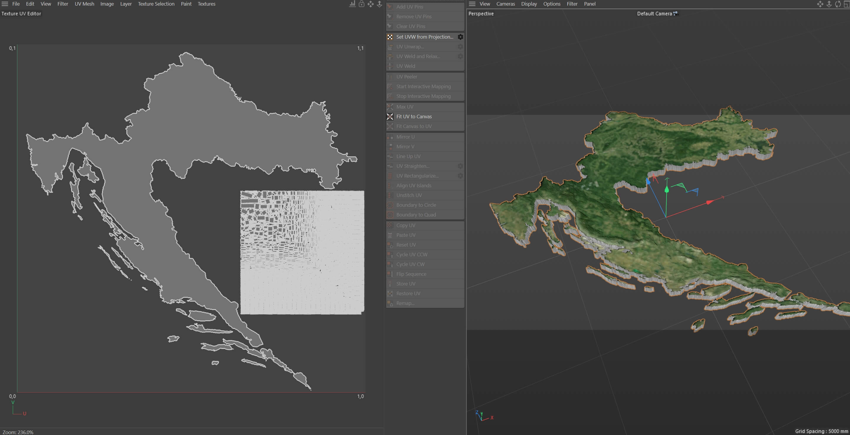 Croatia Hrvatska Terrain Map - 3D Model by 3dstudio