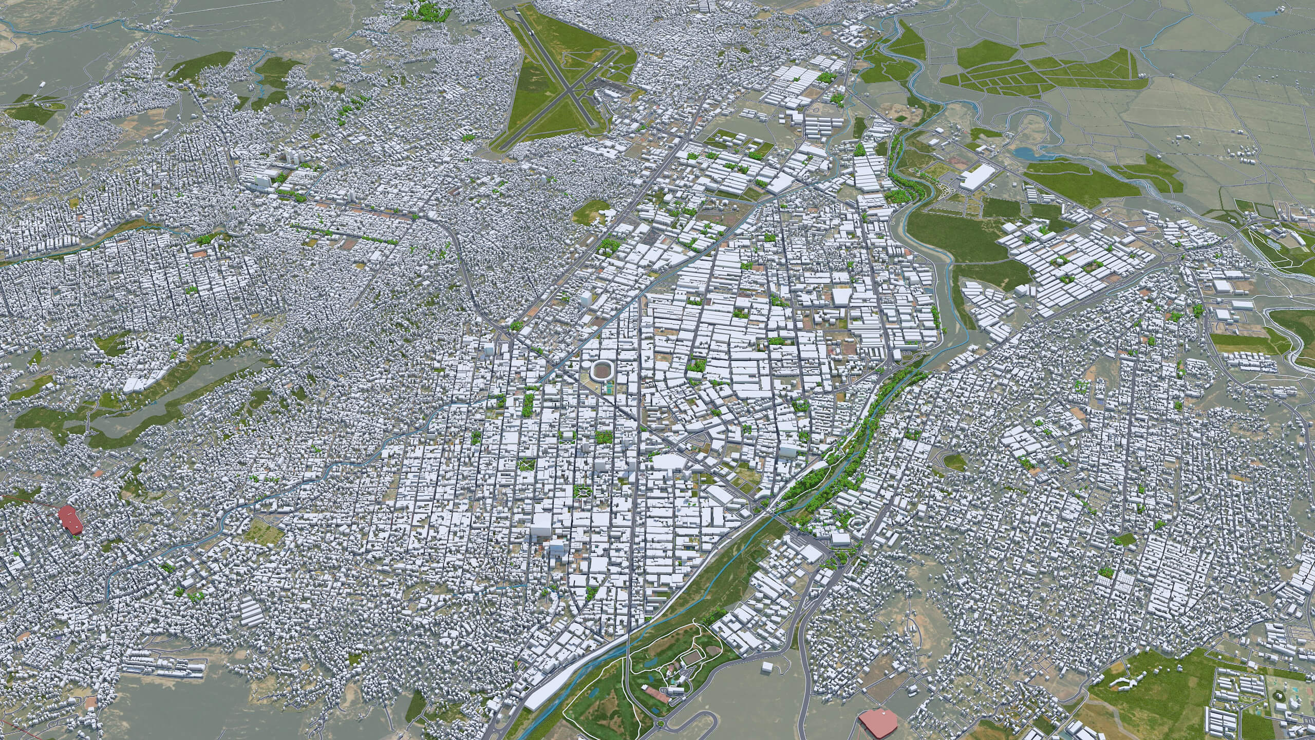 Cucuta City North Santander Colombia 3D Model 20km by 3dstudio