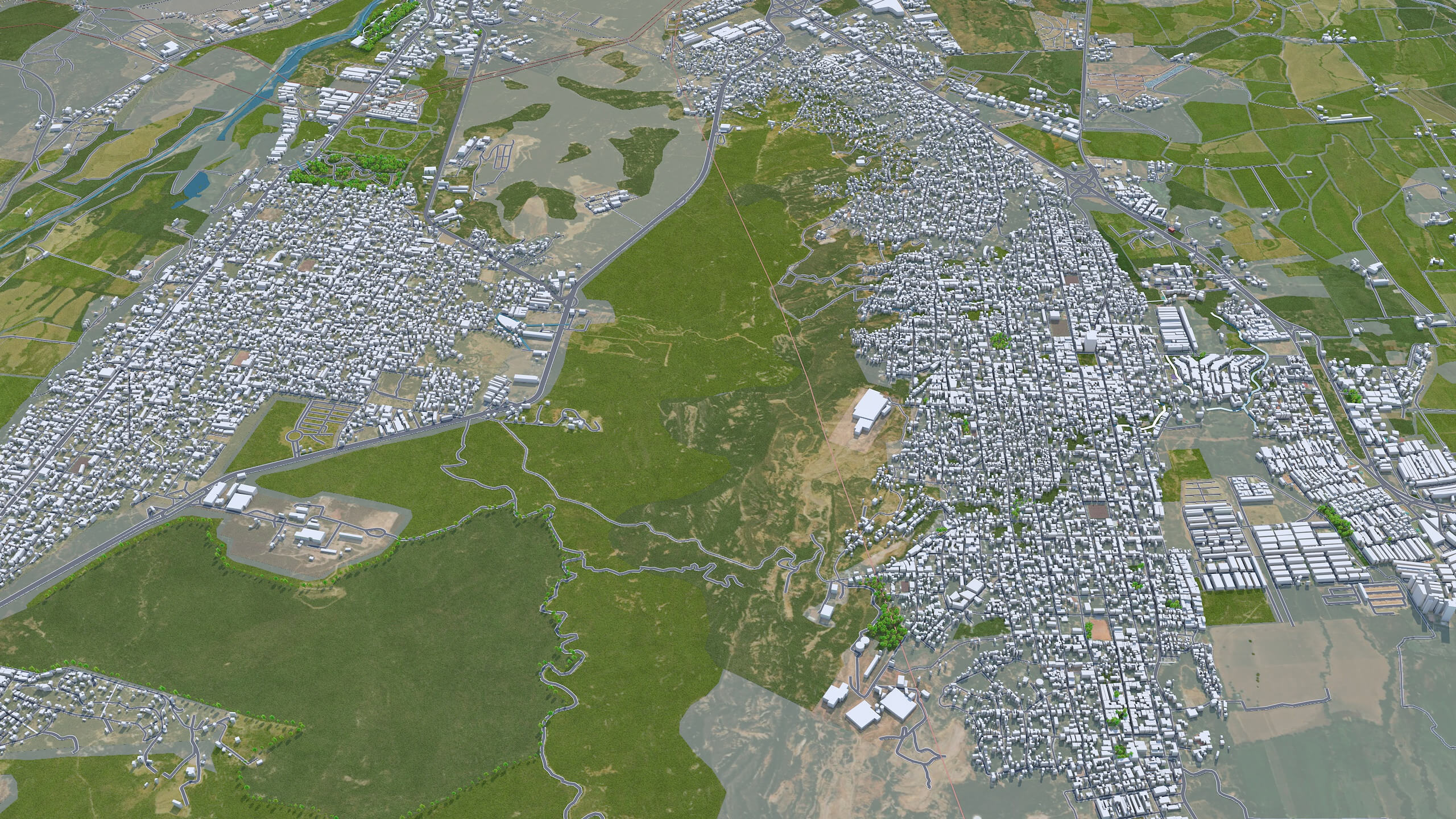 Cucuta City North Santander Colombia 3D Model 20km by 3dstudio