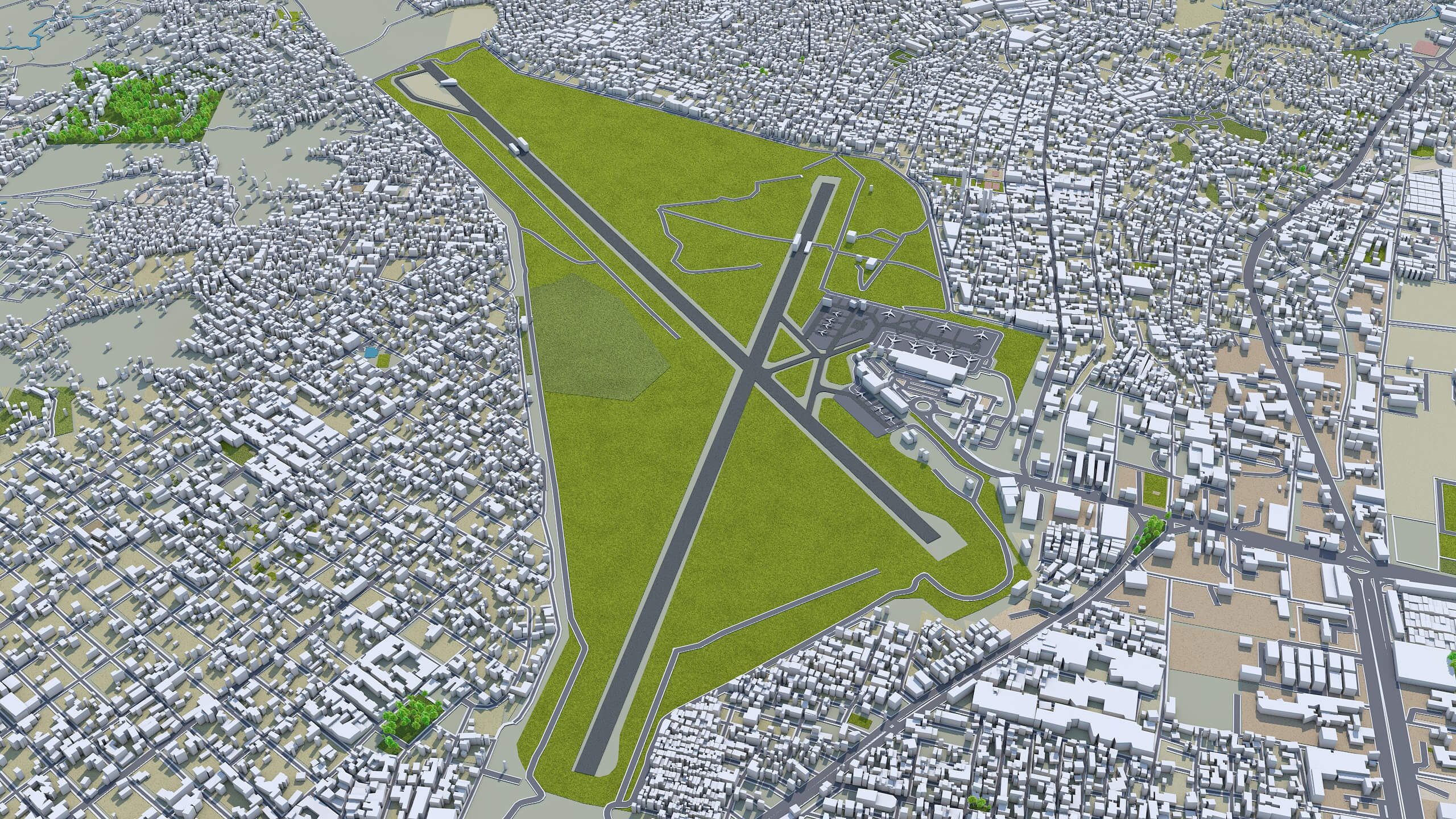 Cucuta City North Santander Colombia 3D Model 20km by 3dstudio