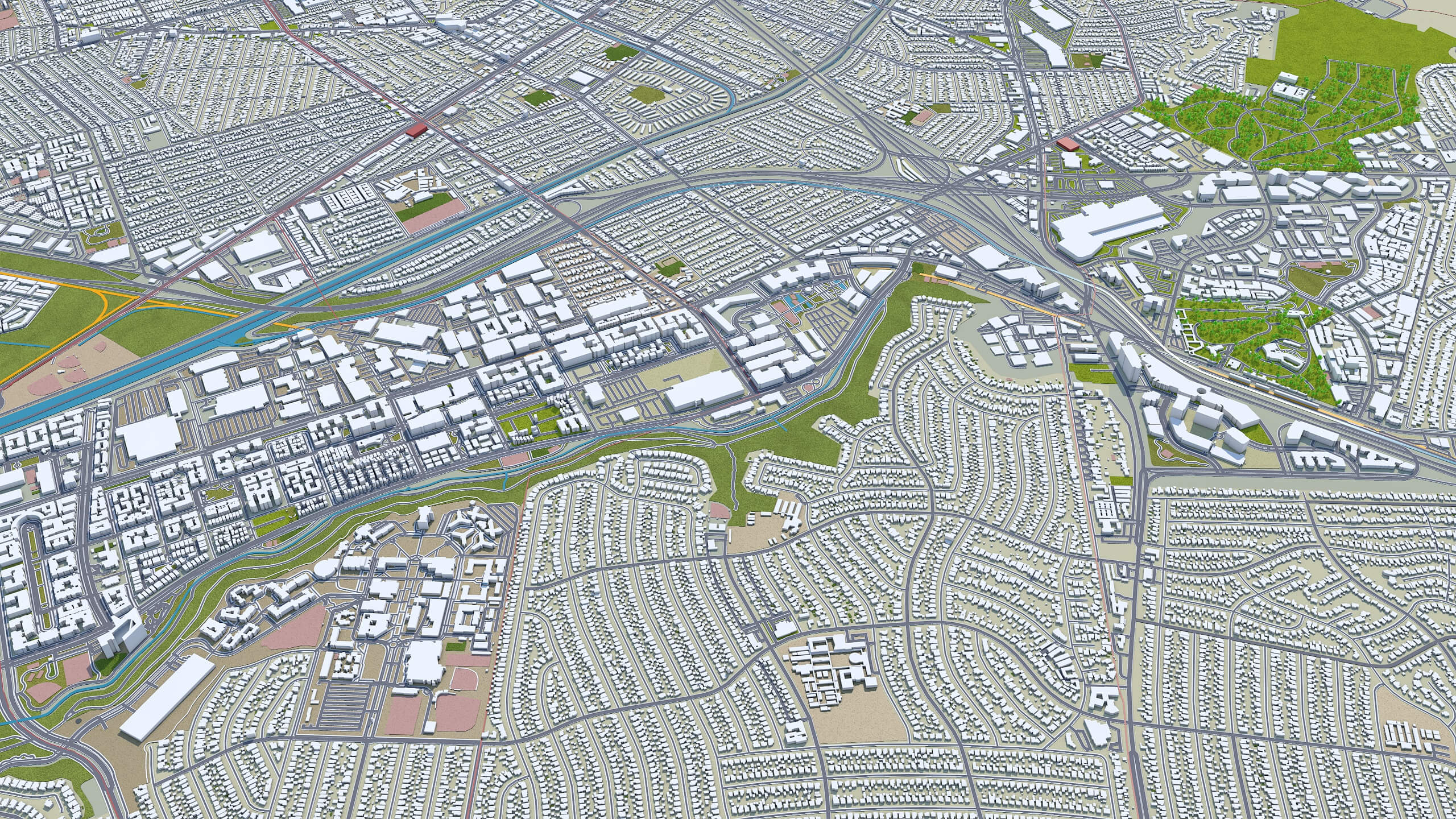 Culver City California USA 3D Model 15km by 3dstudio