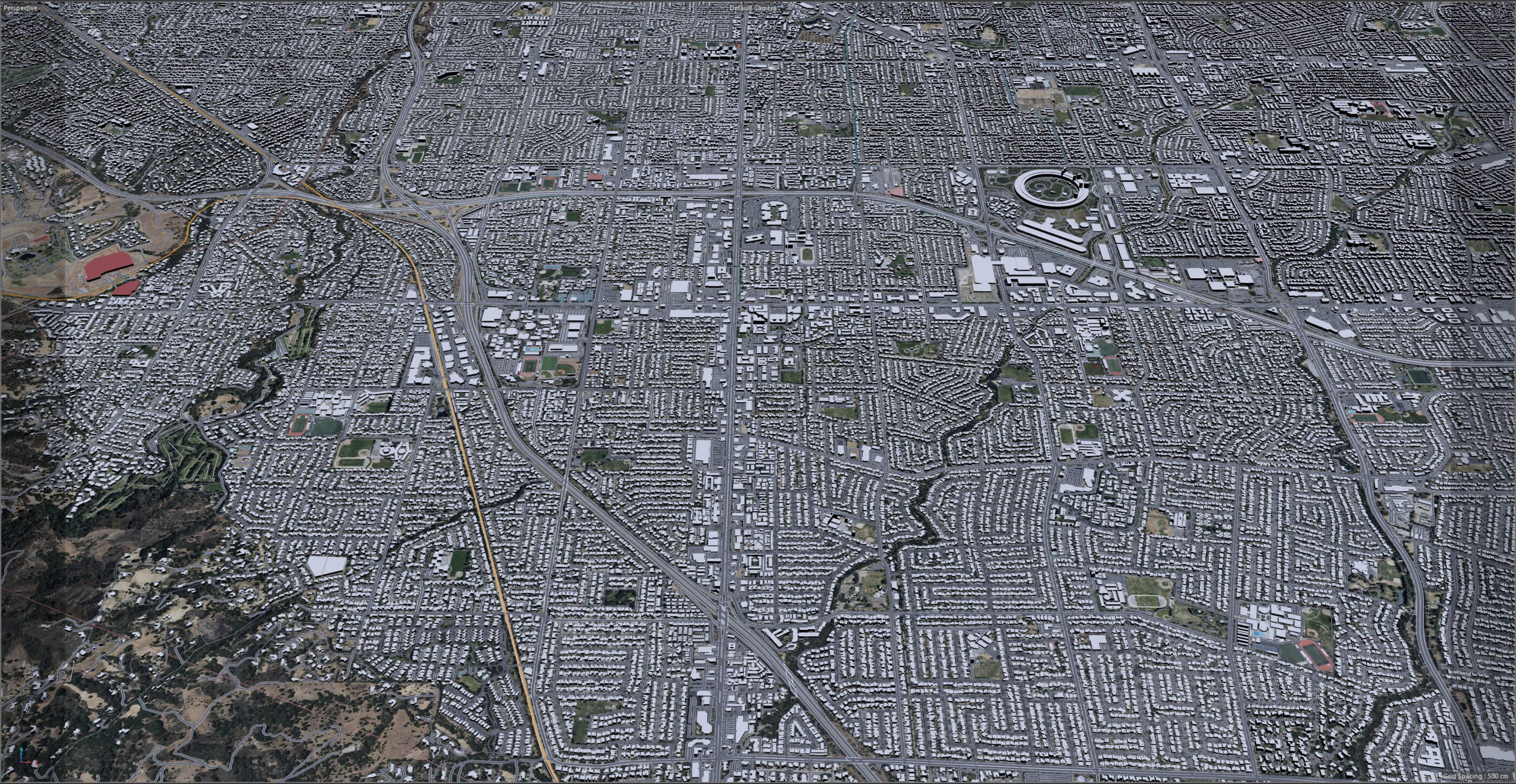 Cupertino City California USA 3D Model 20km by 3dstudio