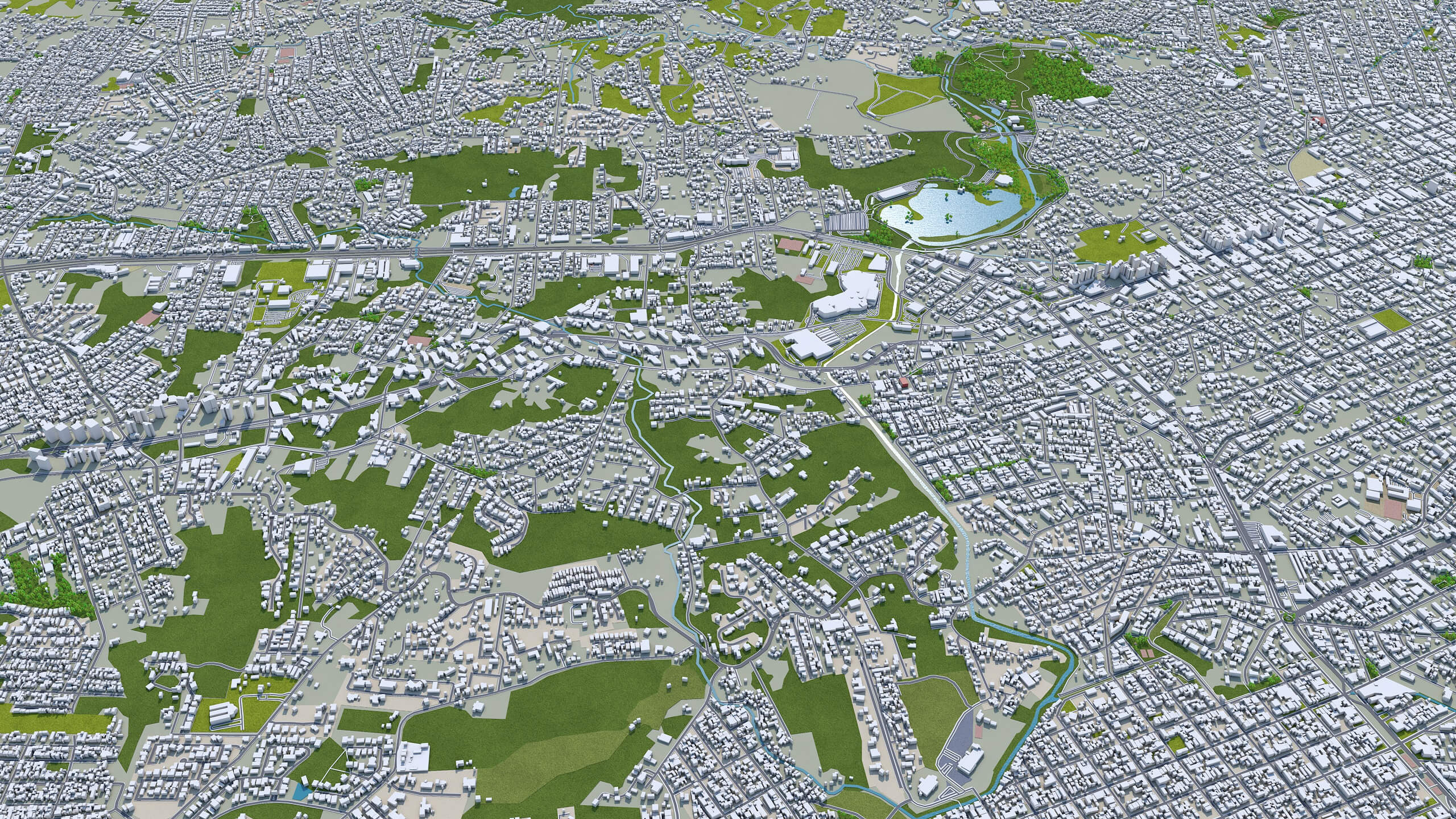 Curitiba City Brazil 50km - 3D Model by 3dstudio