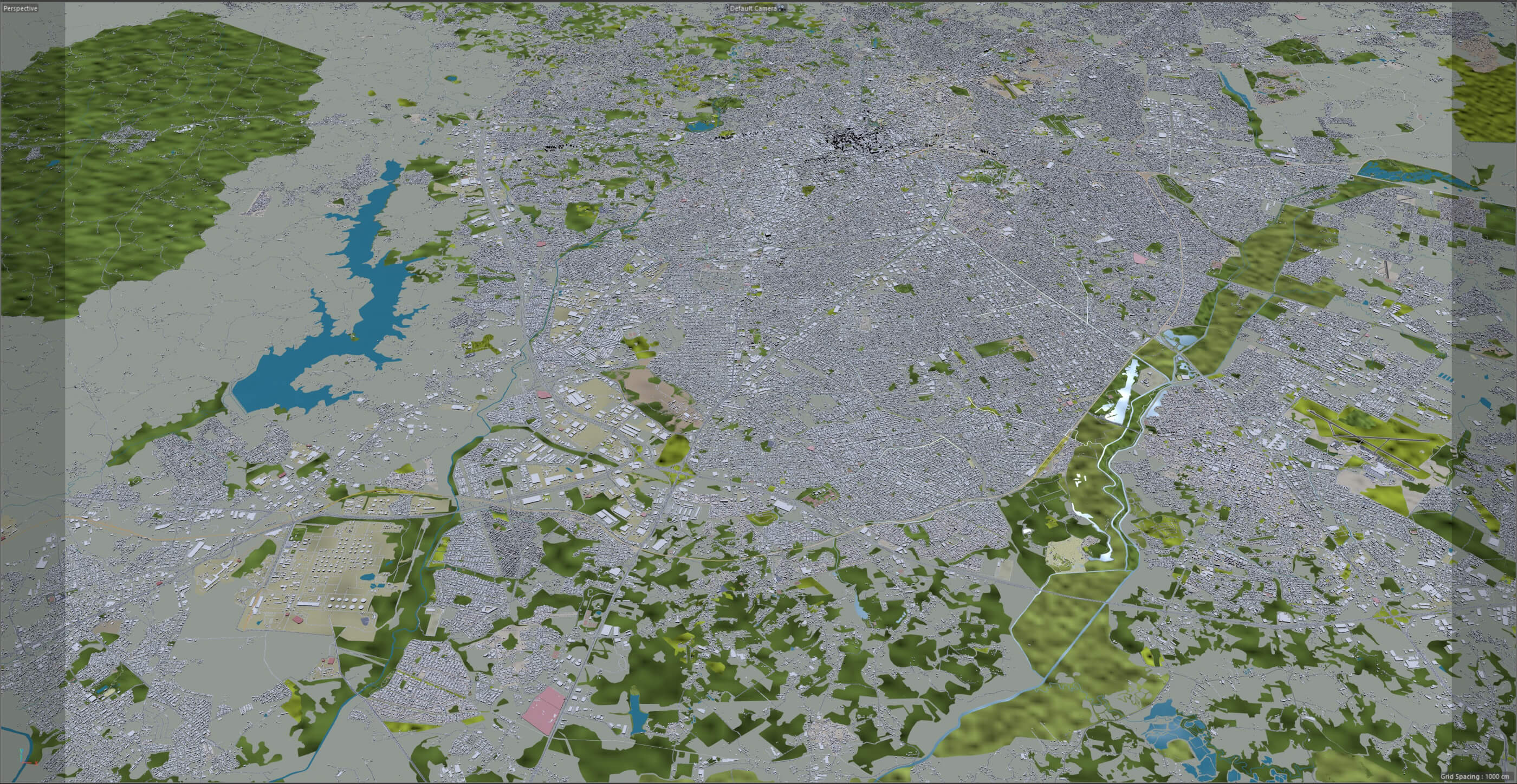 Curitiba City Brazil 50km - 3D Model by 3dstudio