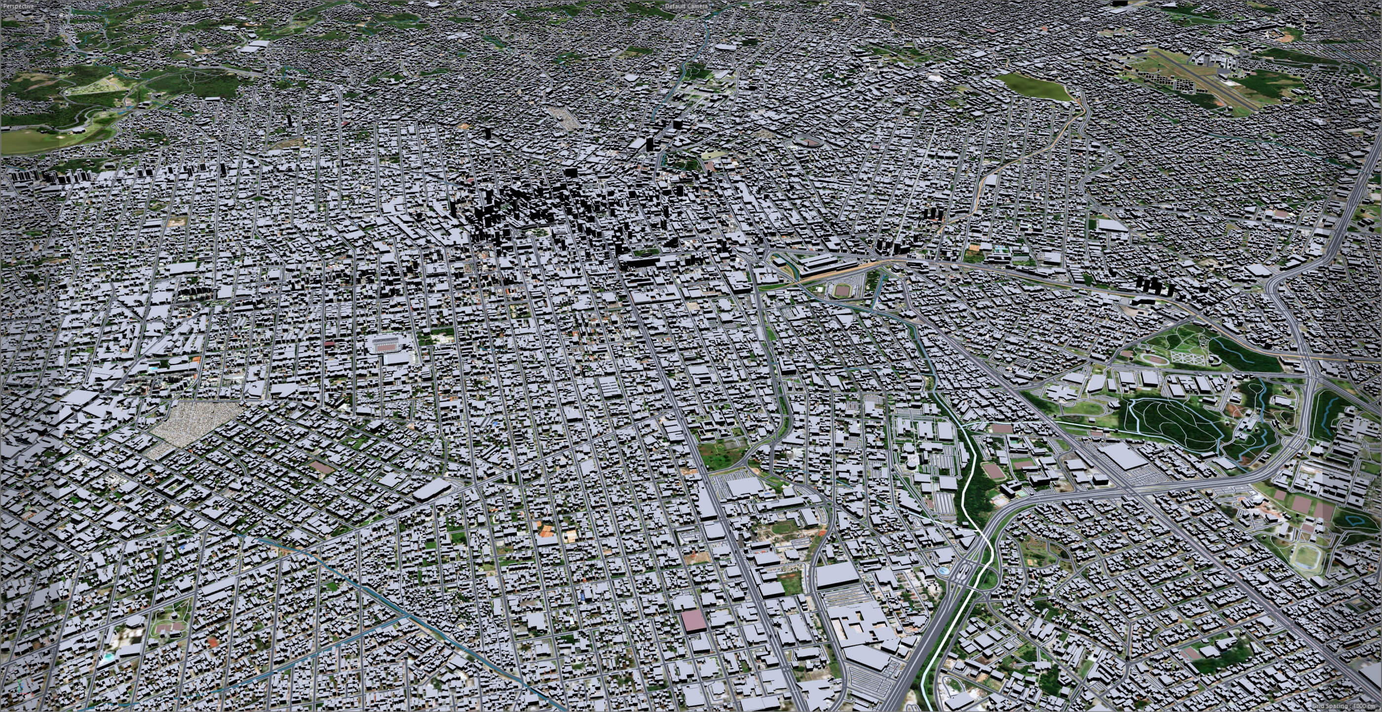 Curitiba City Brazil 50km - 3D Model by 3dstudio