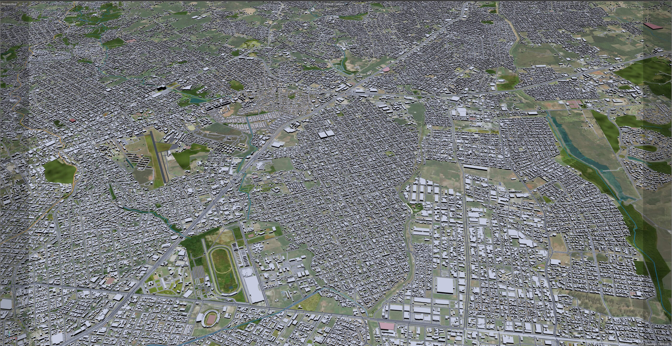 Curitiba City Brazil 50km - 3D Model by 3dstudio