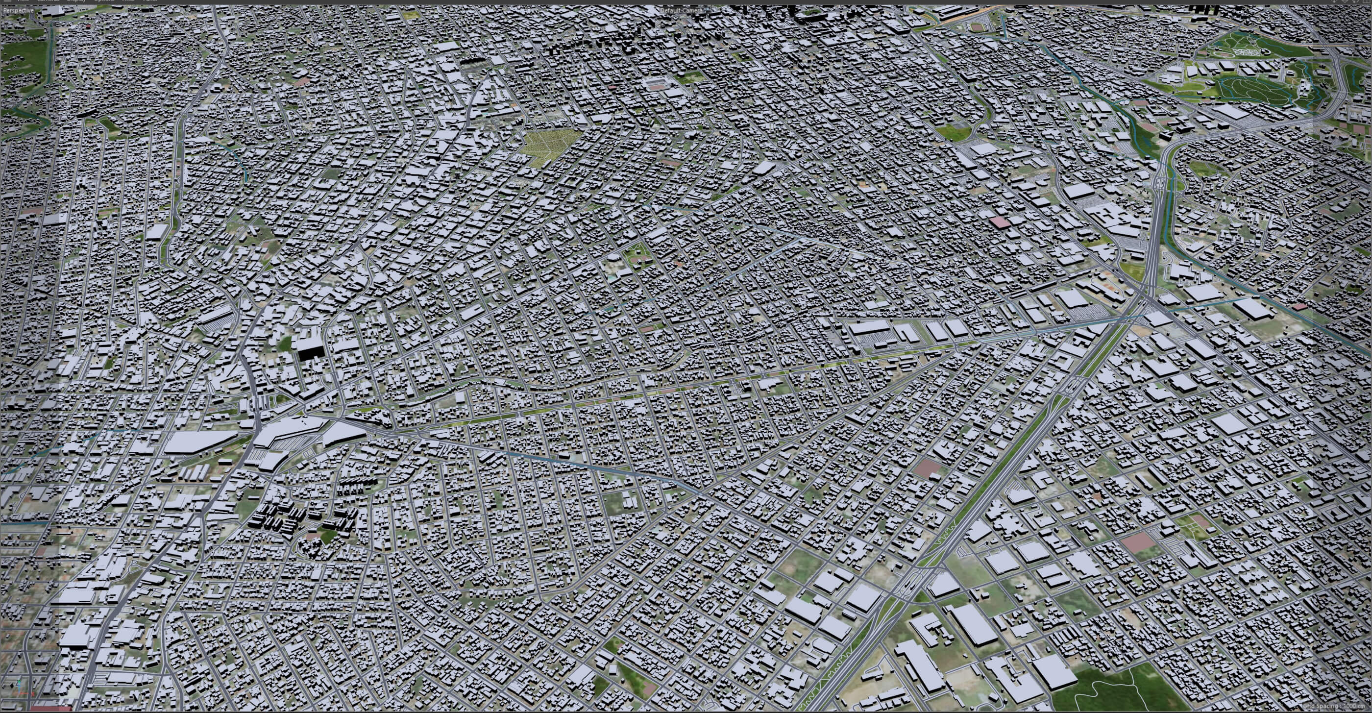 Curitiba City Brazil 50km - 3D Model by 3dstudio