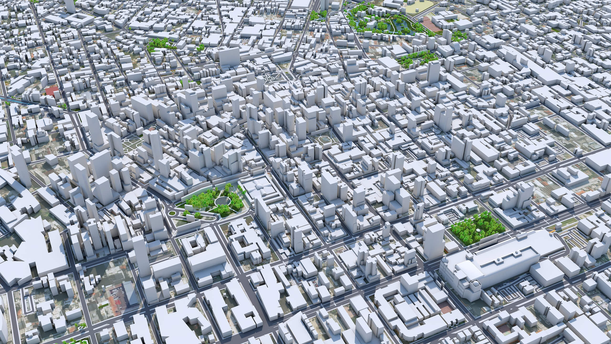 Curitiba Downtown City Brazil 6km - 3D Model by 3dstudio