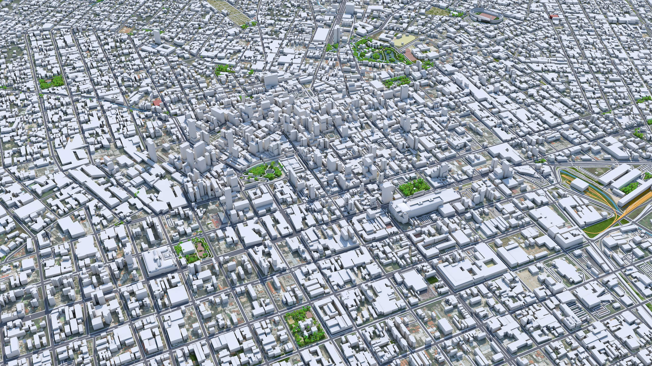 Curitiba Downtown City Brazil 6km - 3D Model by 3dstudio