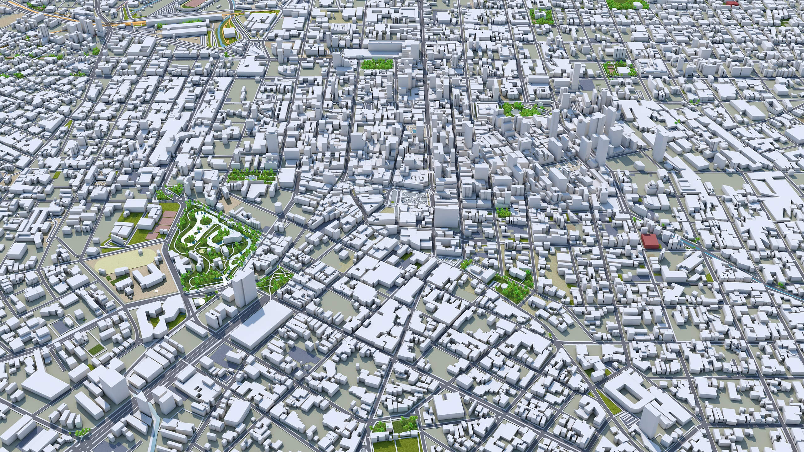 Curitiba Downtown City Brazil 6km - 3D Model by 3dstudio