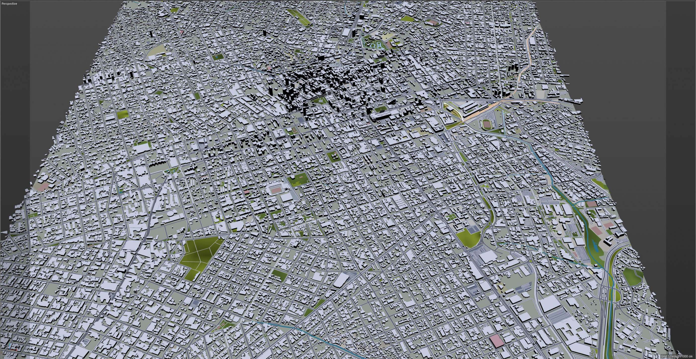 Curitiba Downtown City Brazil 6km - 3D Model by 3dstudio