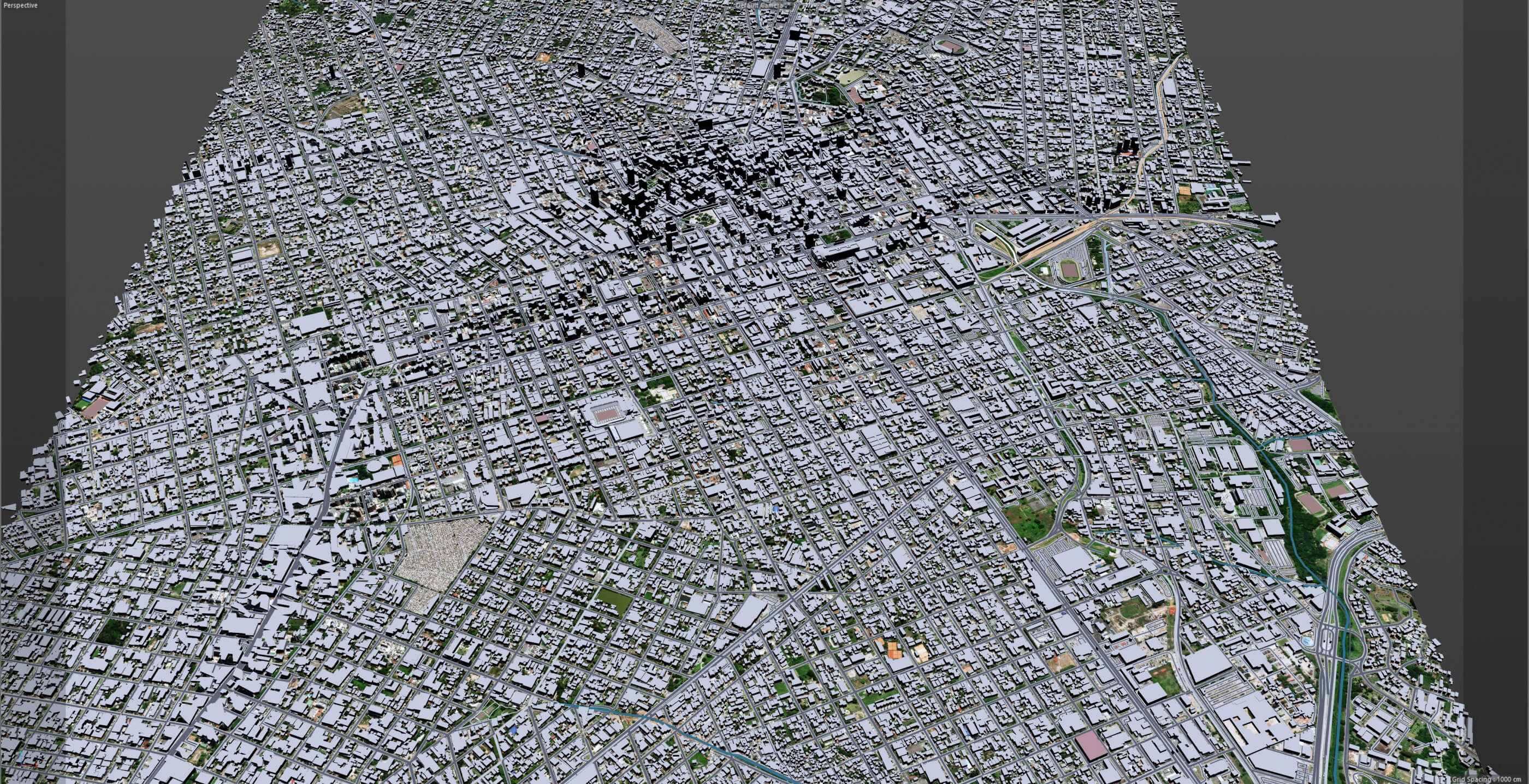 Curitiba Downtown City Brazil 6km - 3D Model by 3dstudio