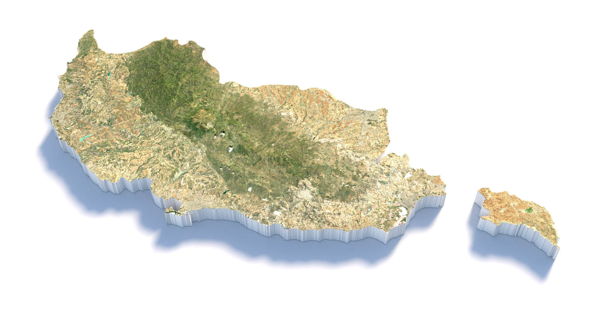 Cyprus Terrain Map - 3D Model by 3dstudio