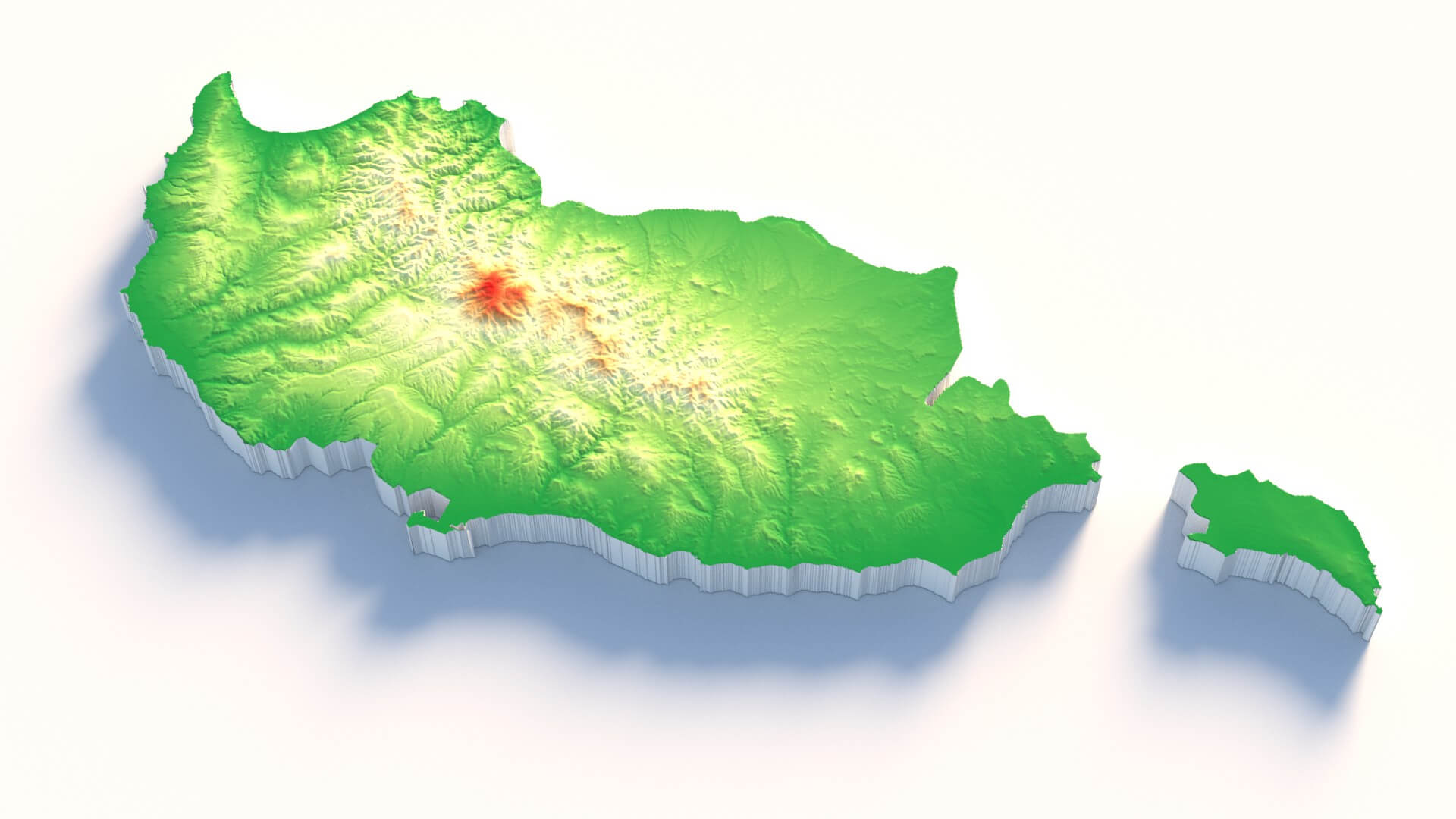 Cyprus Terrain Map - 3D Model by 3dstudio