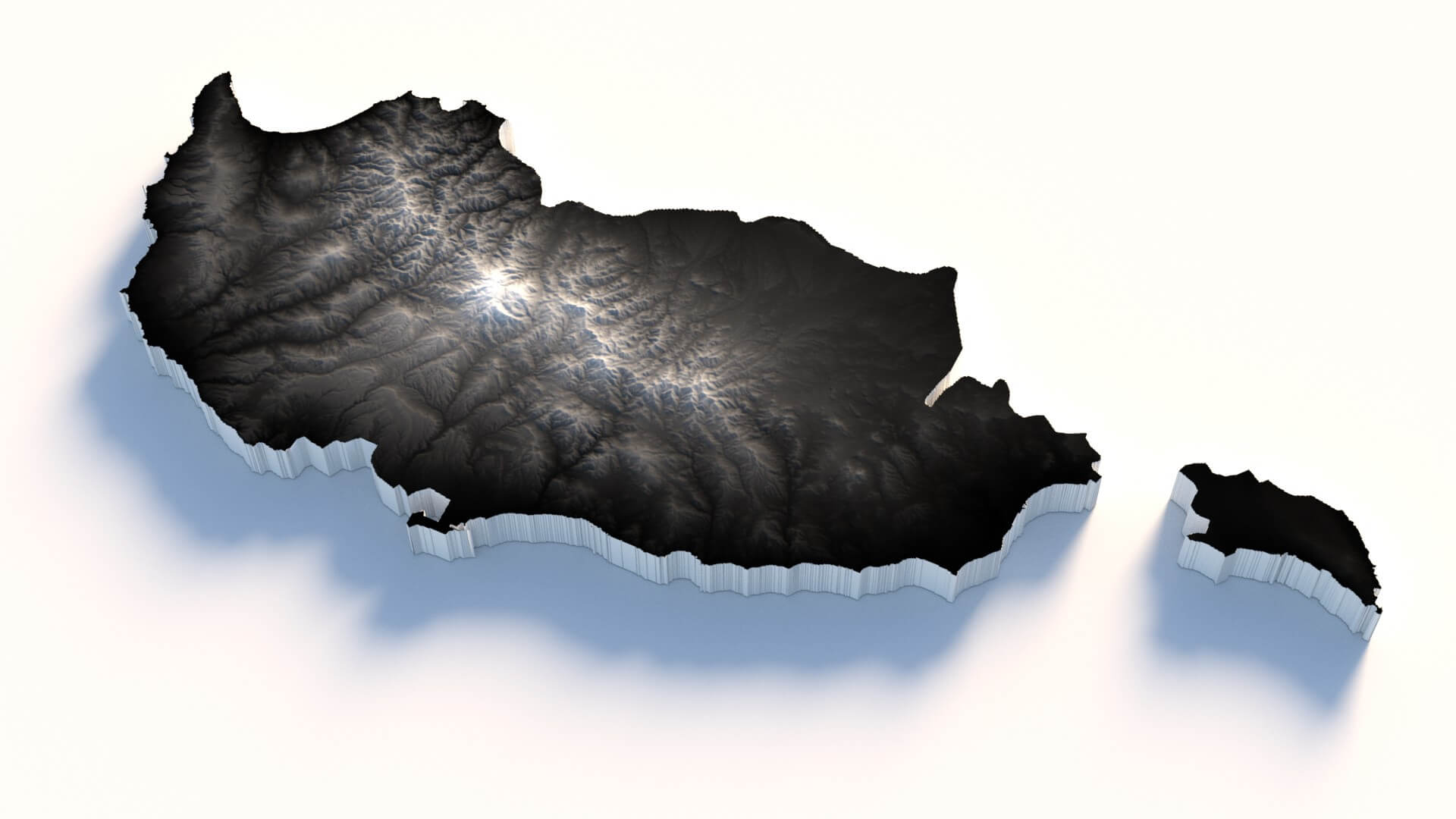 Cyprus Terrain Map - 3D Model by 3dstudio