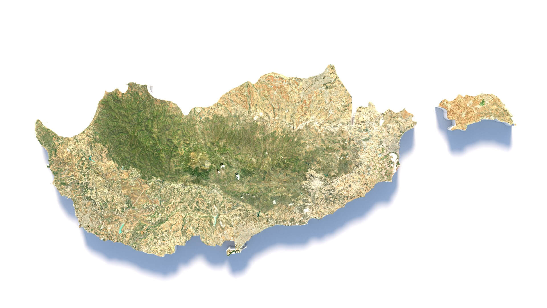 Cyprus Terrain Map - 3D Model by 3dstudio