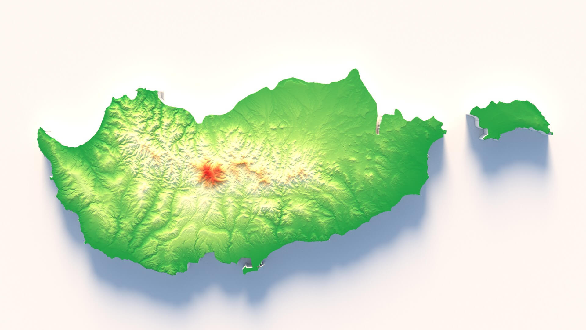 Cyprus Terrain Map - 3D Model by 3dstudio