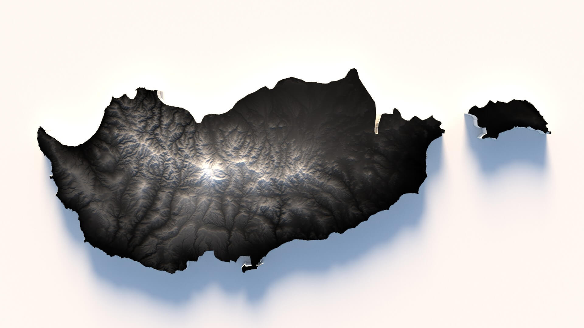 Cyprus Terrain Map - 3D Model by 3dstudio