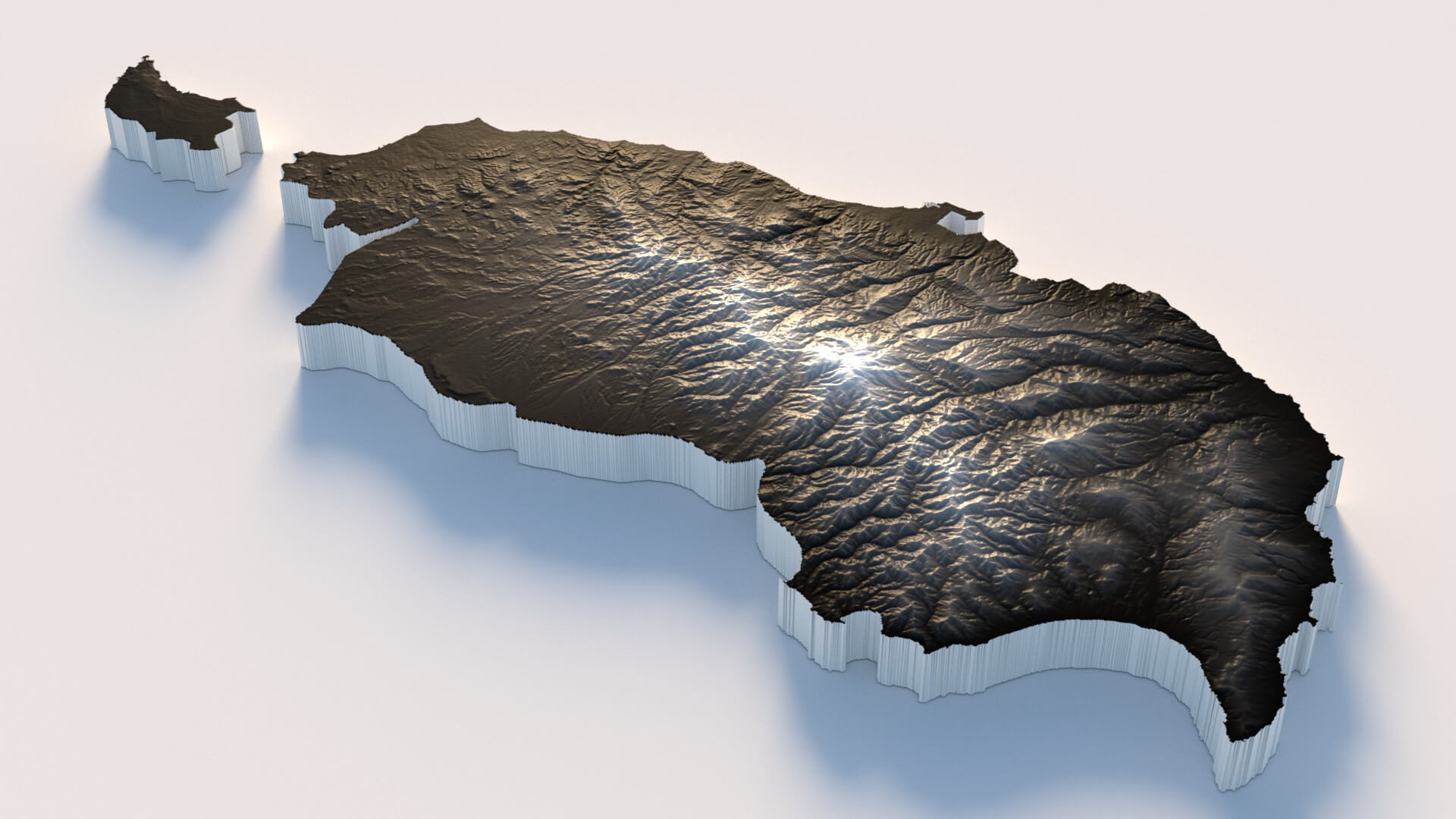 Cyprus Terrain Map - 3D Model by 3dstudio