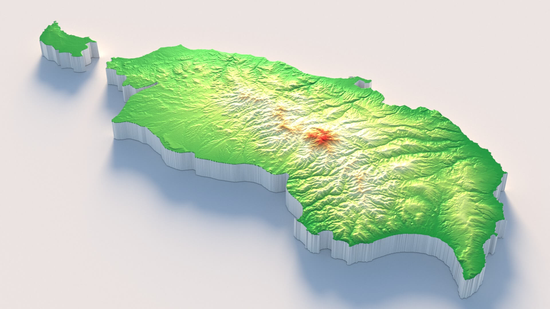 Cyprus Terrain Map - 3D Model by 3dstudio