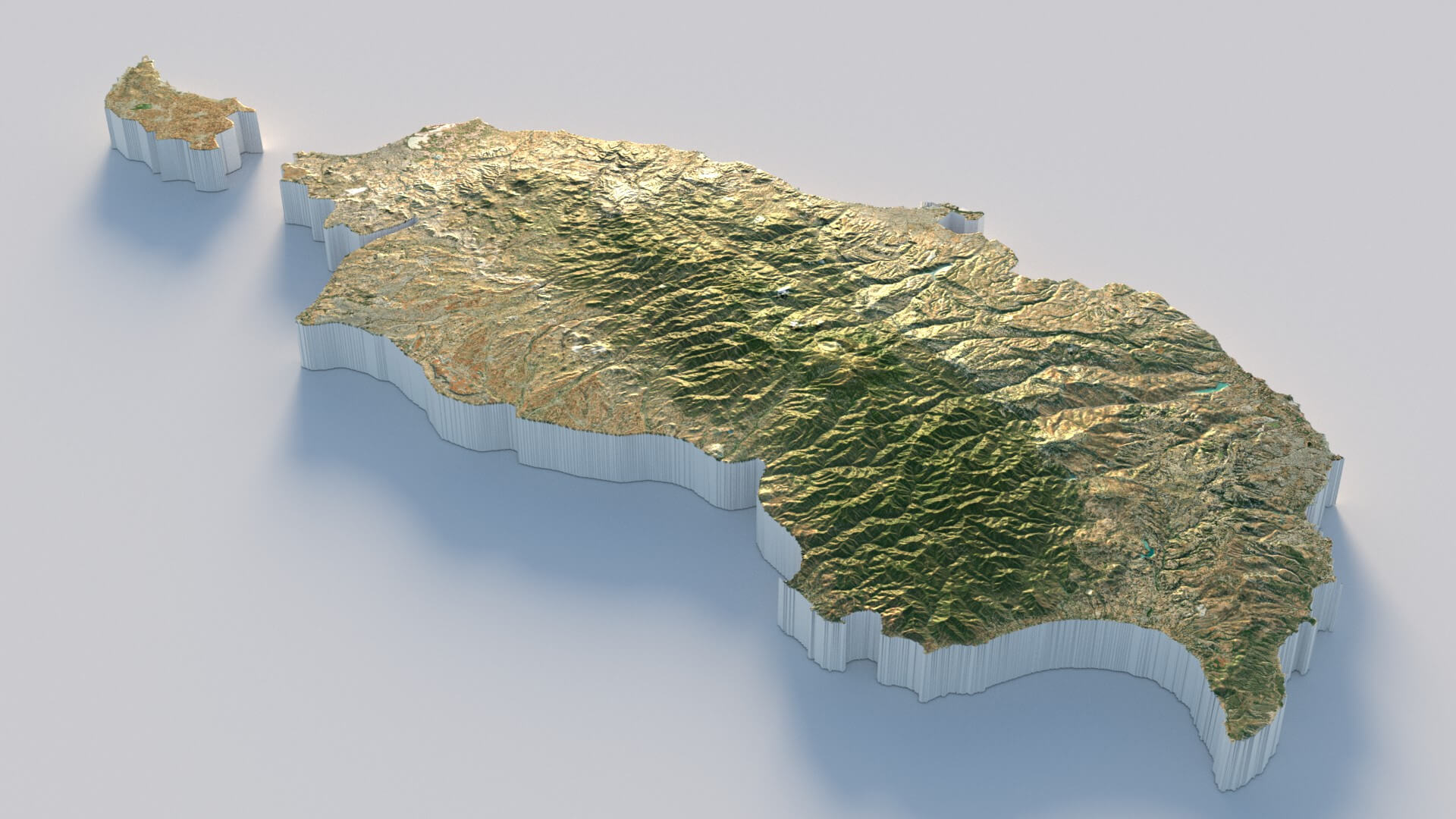 Cyprus Terrain Map - 3D Model by 3dstudio