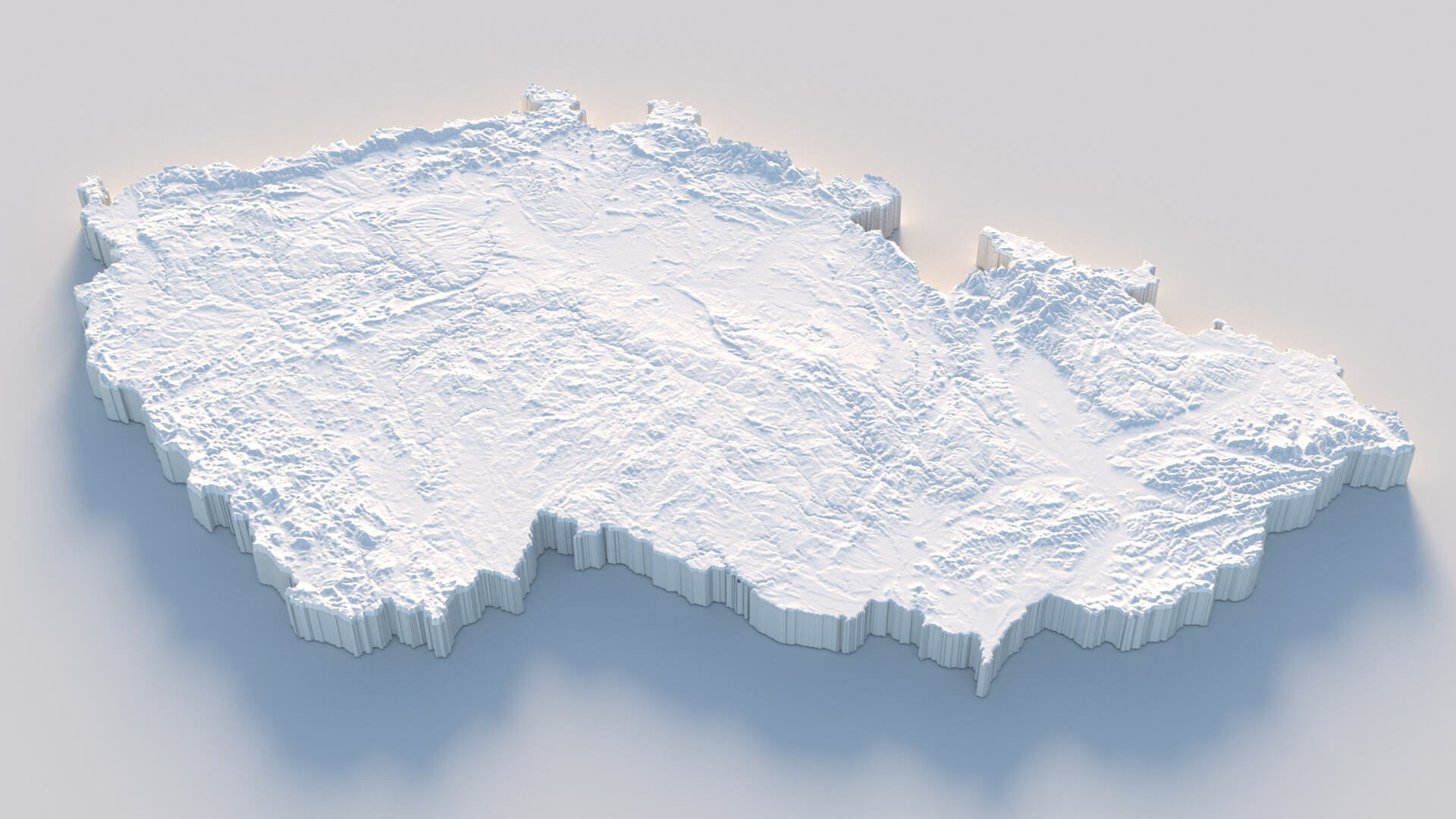 Czechia Ceska Republic Cesko Terrain Map - 3D Model by 3dstudio