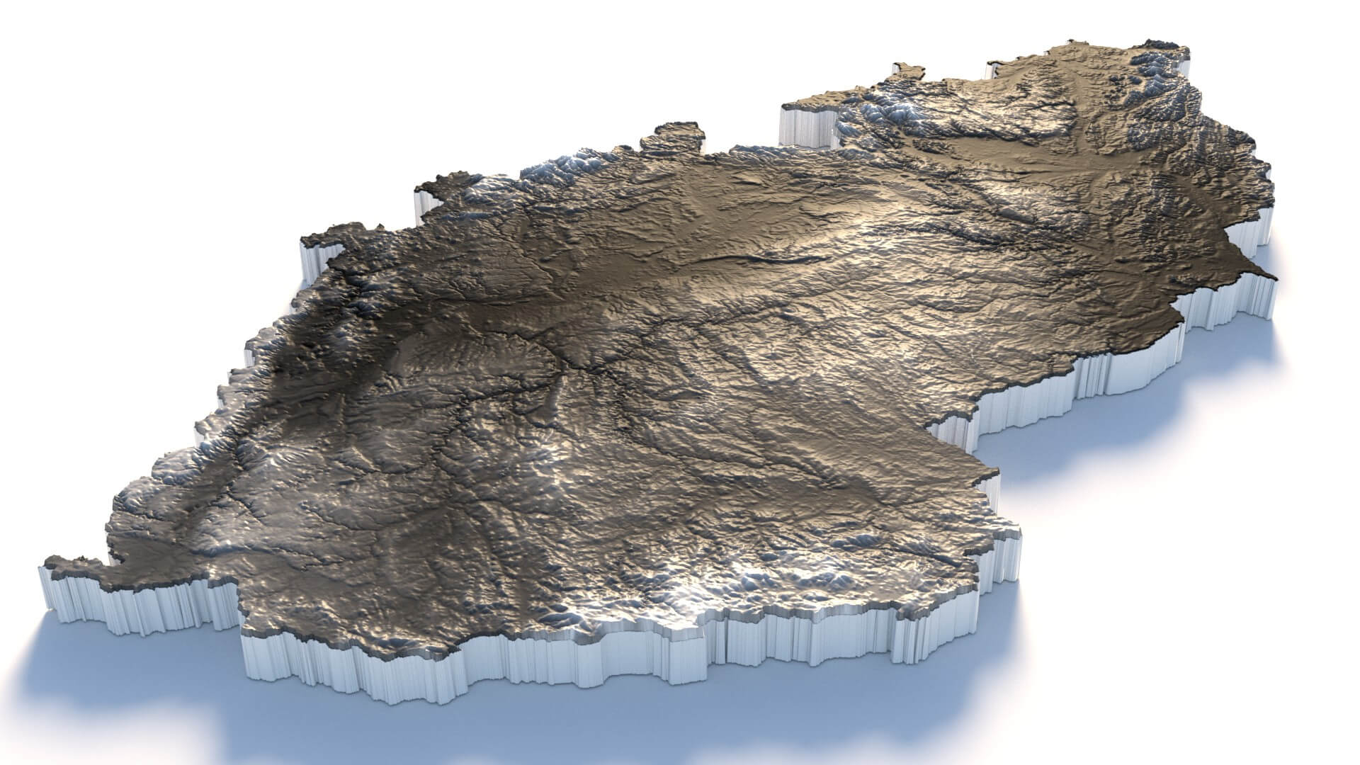 Czechia Ceska Republic Cesko Terrain Map - 3D Model by 3dstudio