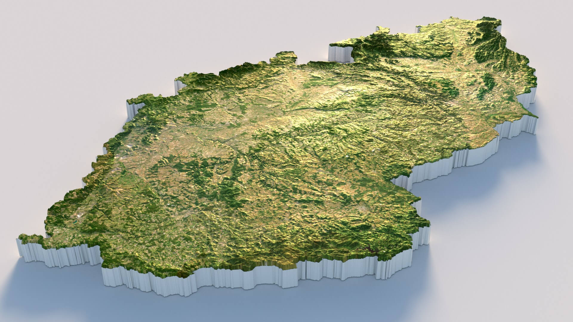 Czechia Ceska Republic Cesko Terrain Map - 3D Model by 3dstudio